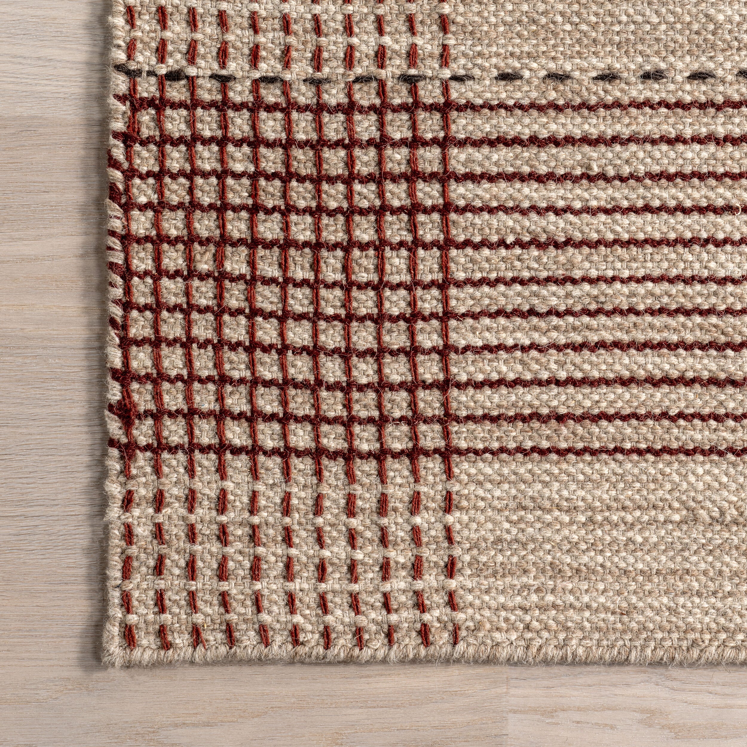 nuLOOM Oregon Plaid Wool 10ft. x 14ft. Beige Area Rug in the Rugs ...