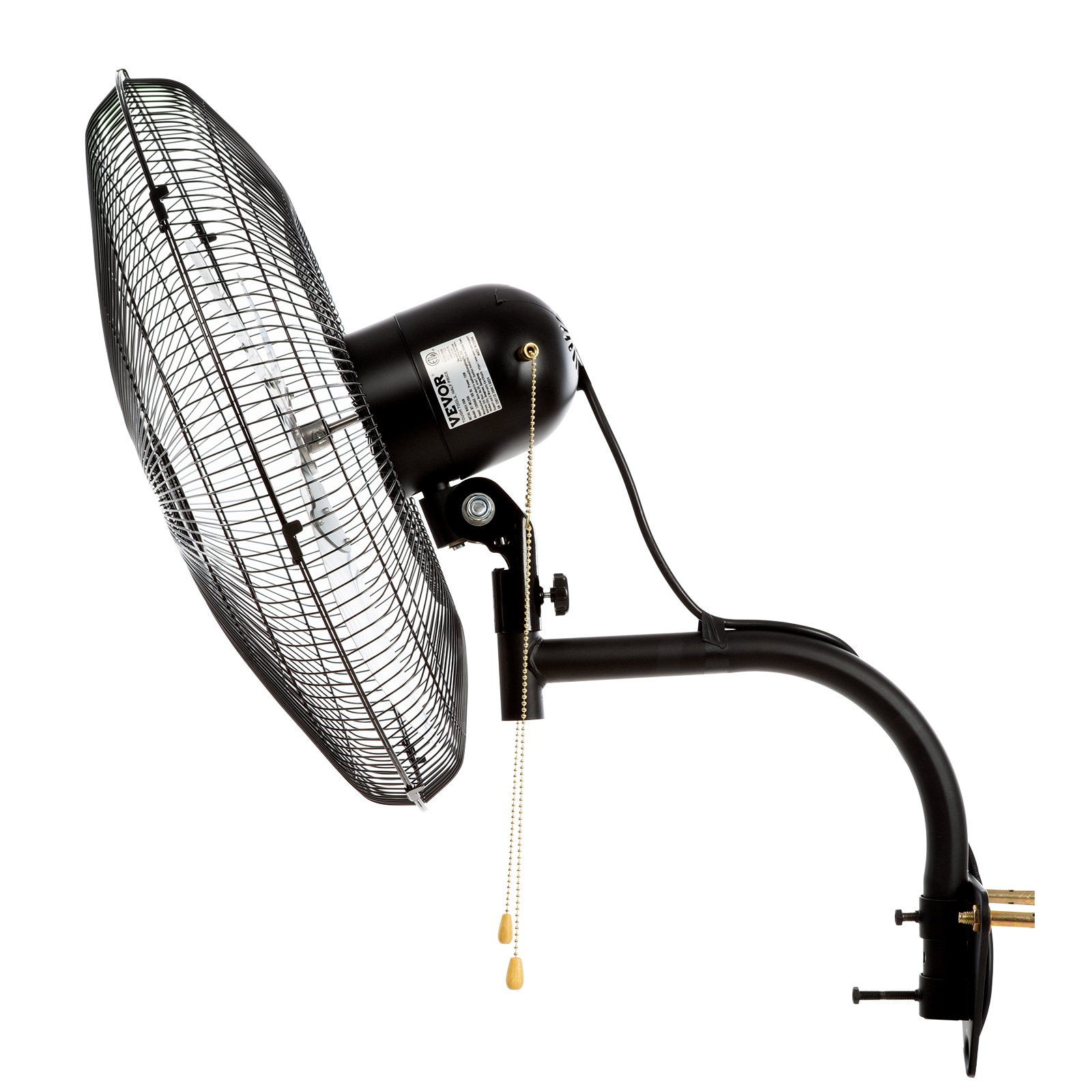 VEVOR Wall mounted fan 18-in Oscillation Indoor Black Wall Mounted Fan ...