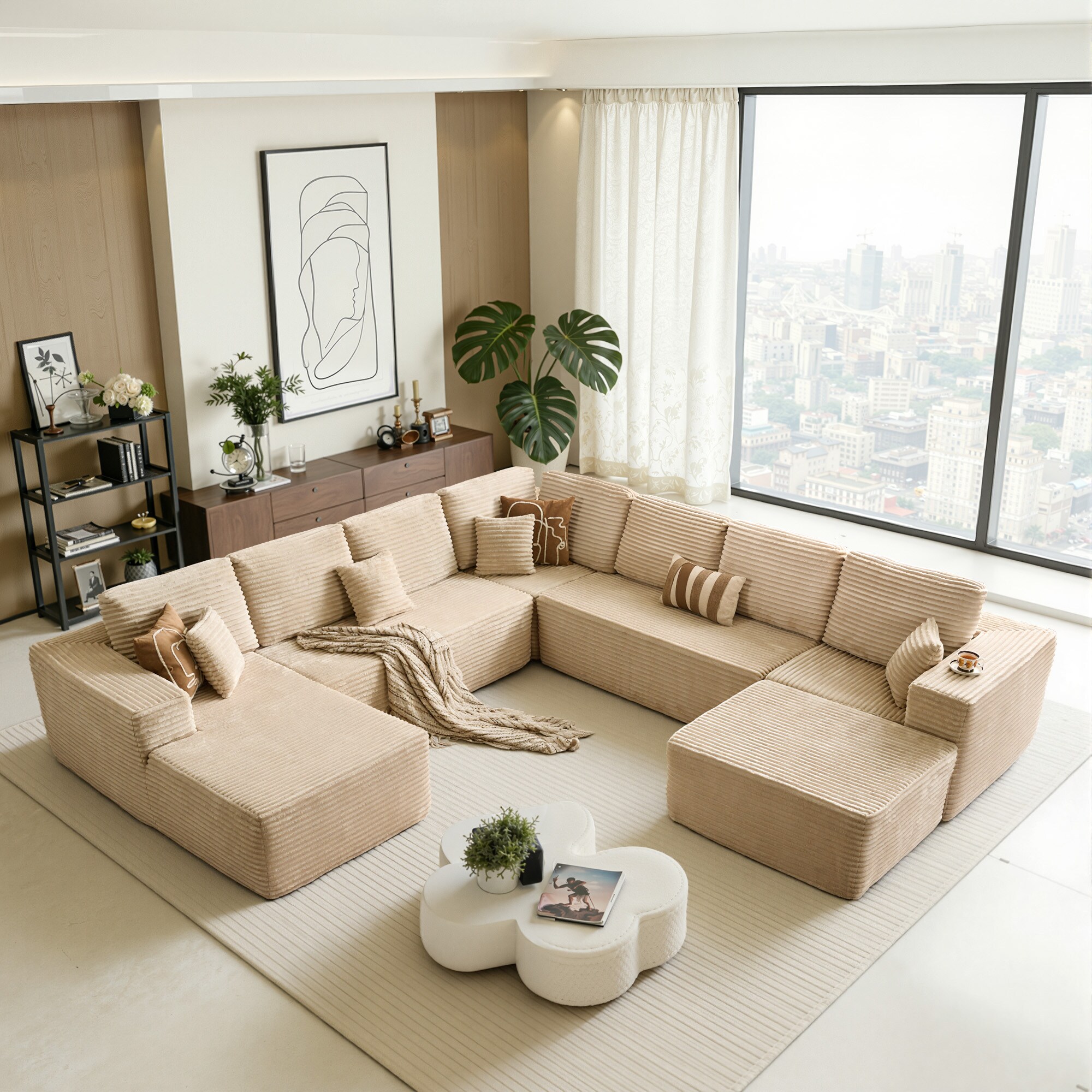 Toject Sectional Cloud Couch for Living Room Modular Floor Sofa Plush ...