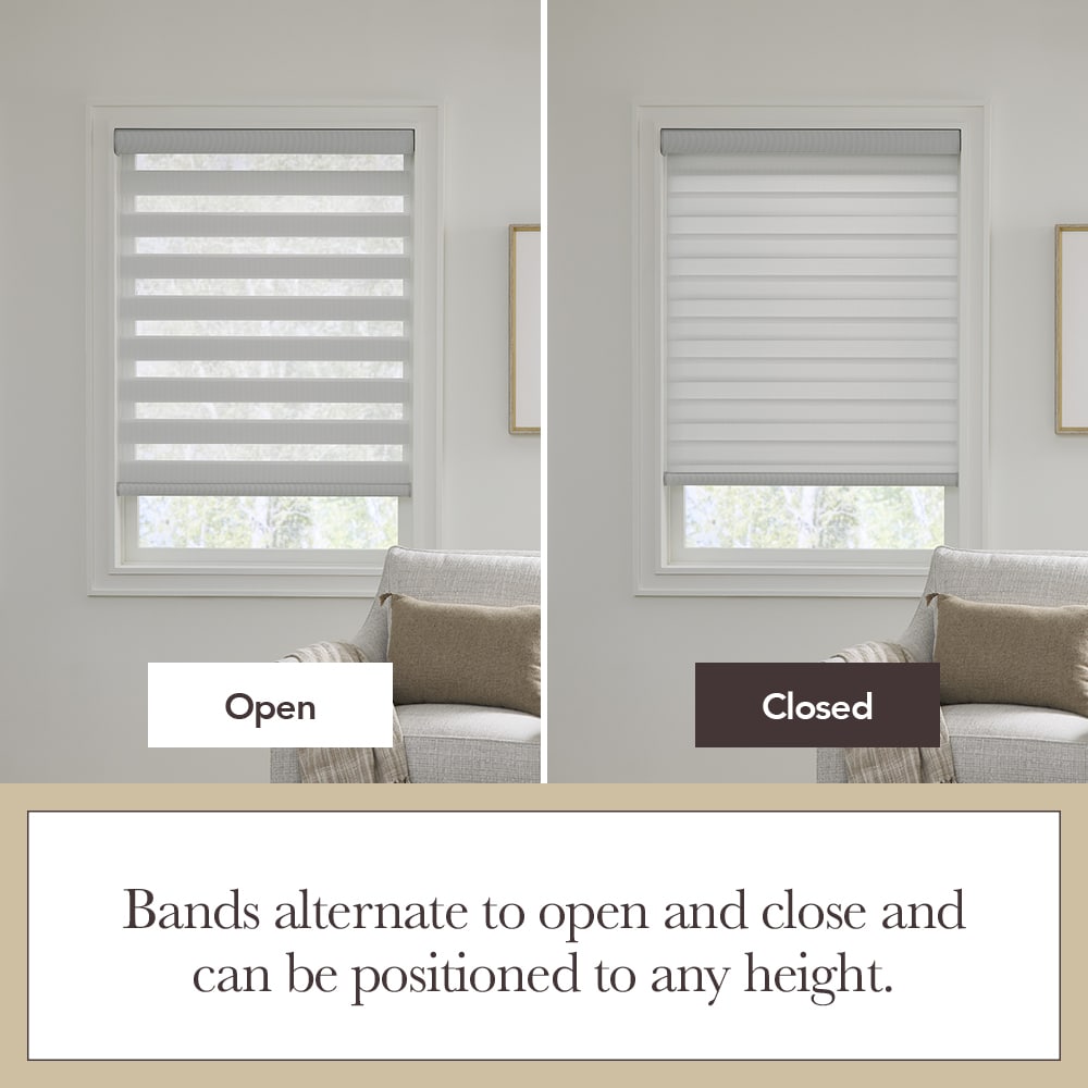 allen + roth Molino Black Magic Light filtering Polyester Roller shade ...
