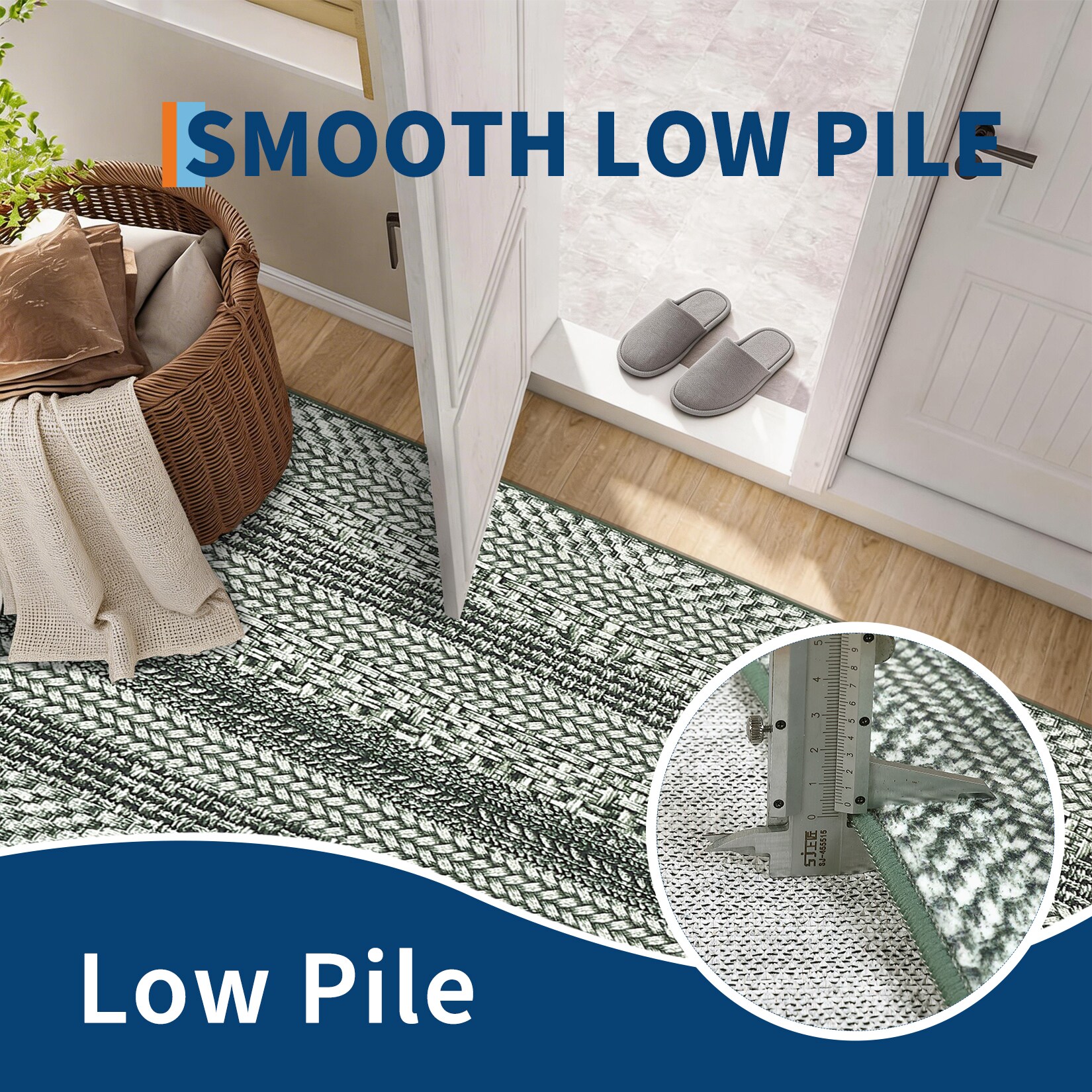 Garvee Modern Minimalist Area Rug Washable Geometric Low Pile Non Slip ...