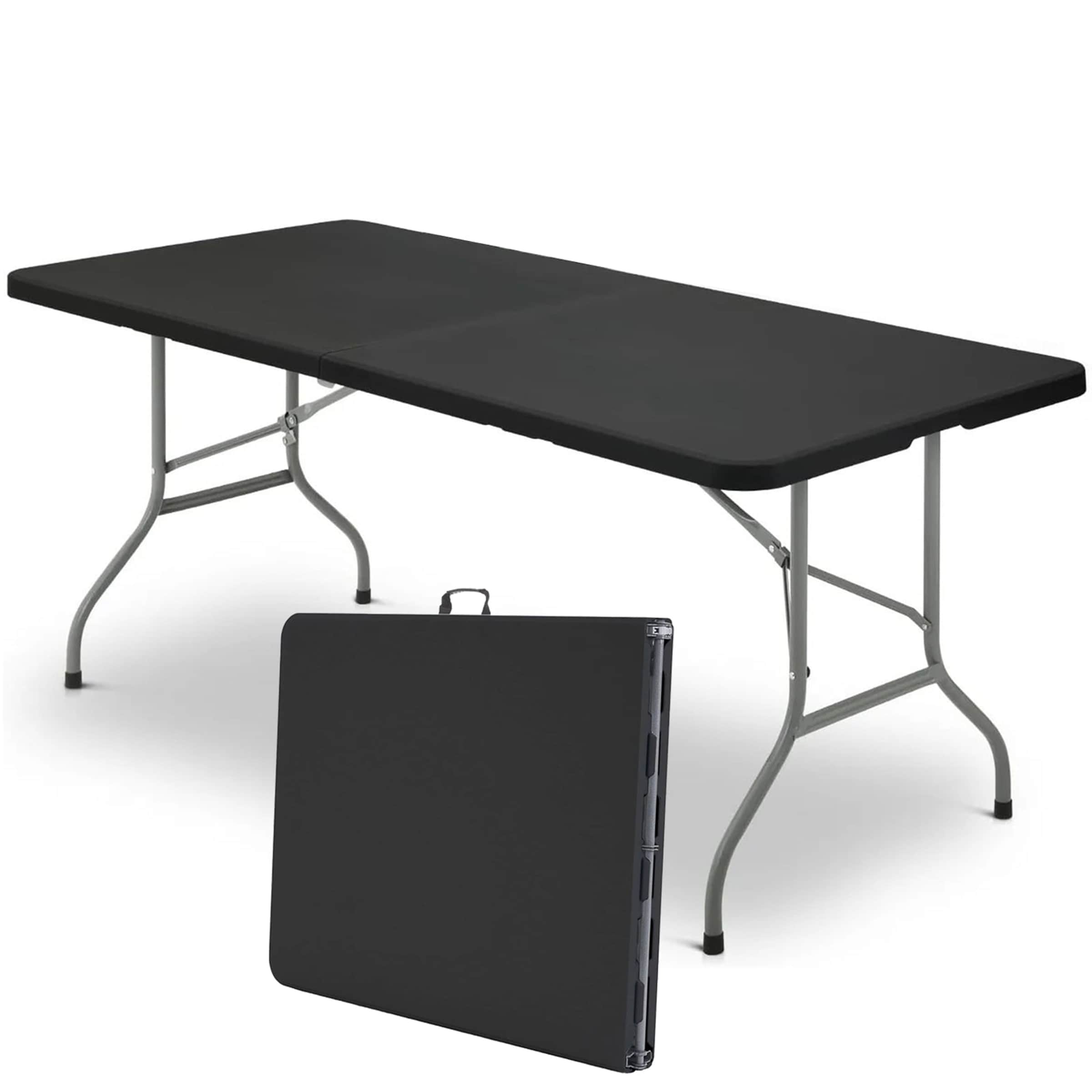 Fenbeli 6-ft 330-lb Capacity Plastic Fold-in-Half Portable Folding ...