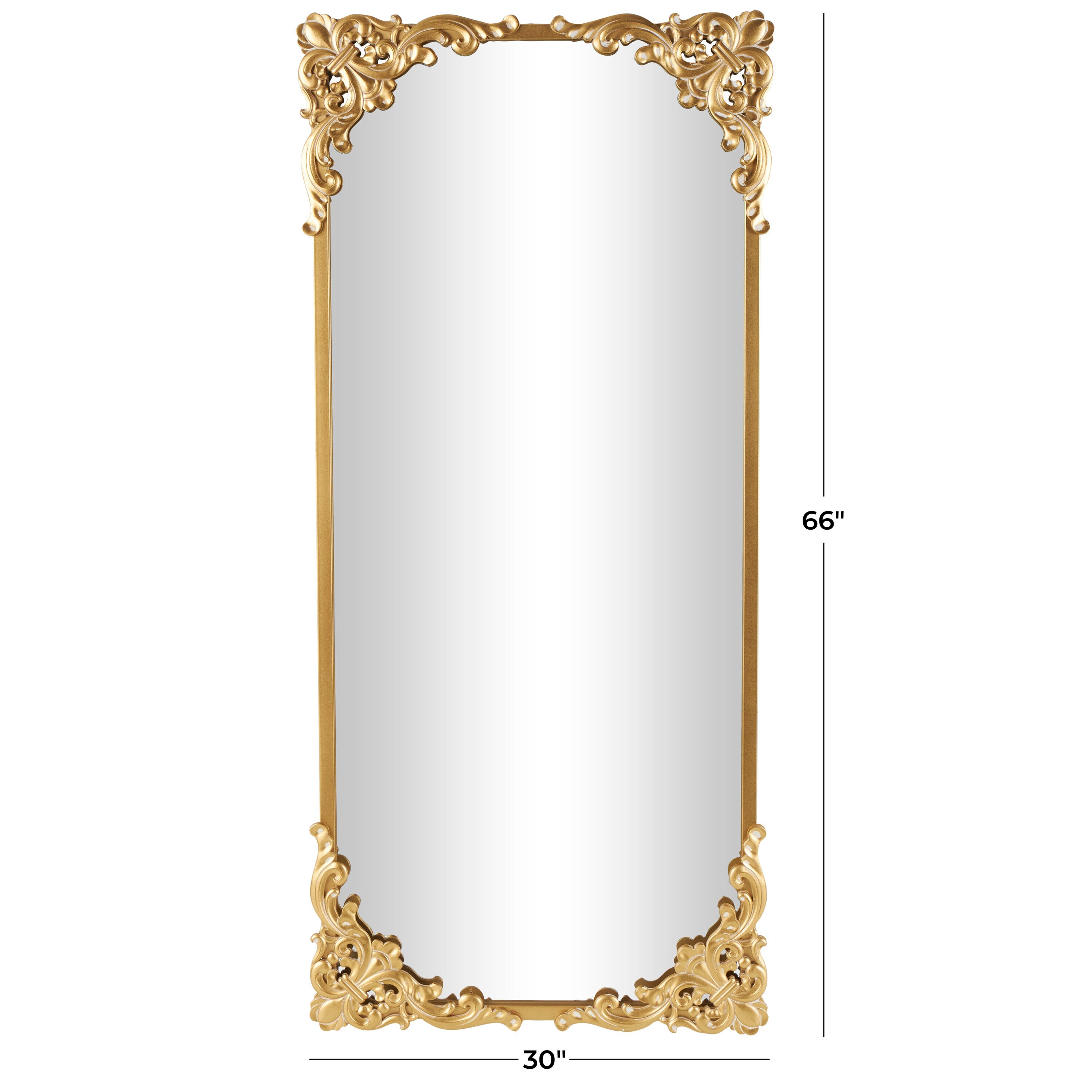 Grayson Lane 30-in W x 66-in H Gold Tall Ornate Baroque Polished Full ...