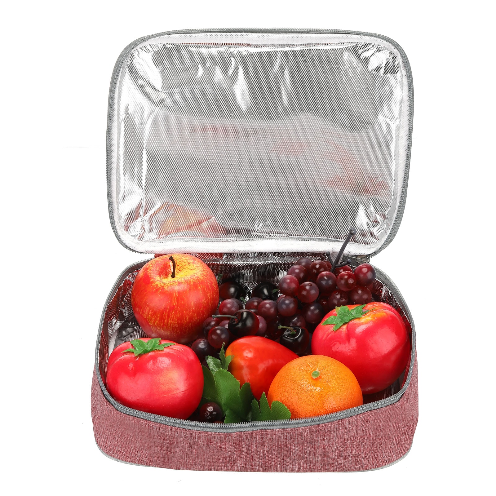 PATIKIL 9 Inchx6 Inchx3 Inch Insulated Lunch Bags Portable Food ...