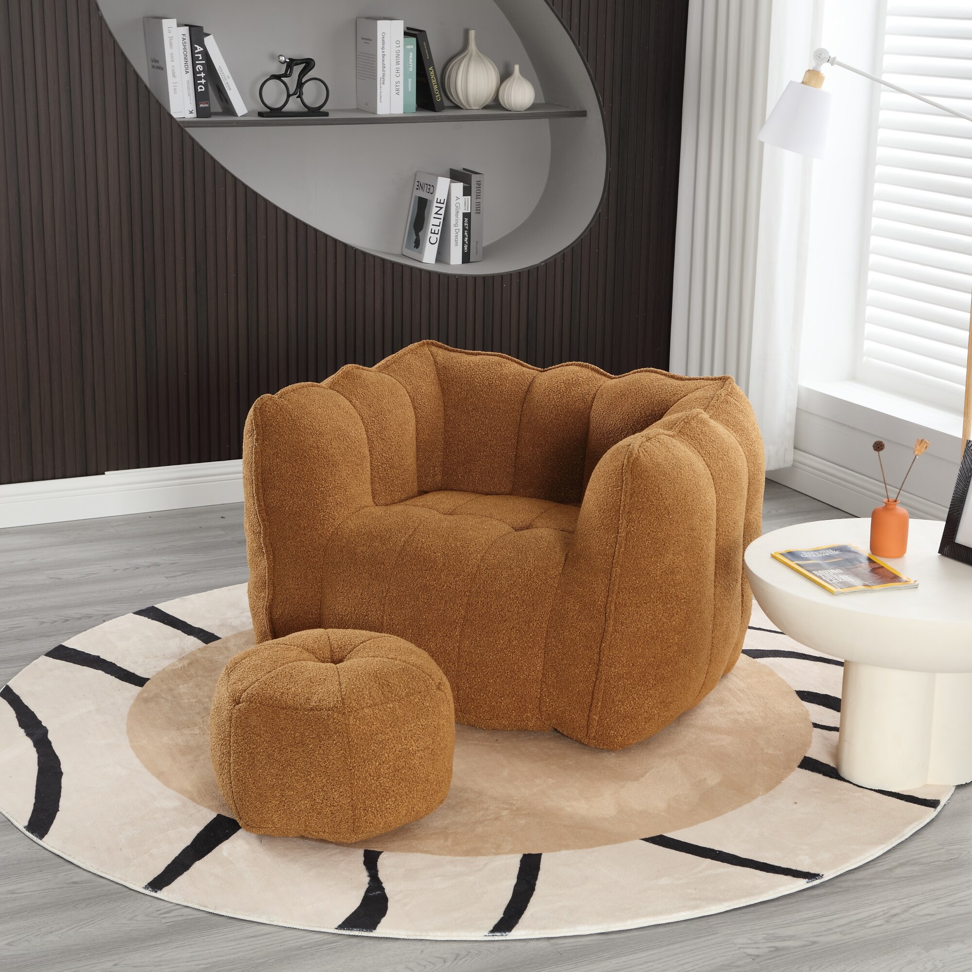 Tatayosi Soft Square Adult Bean Bag Chair with High Resilient Foam ...