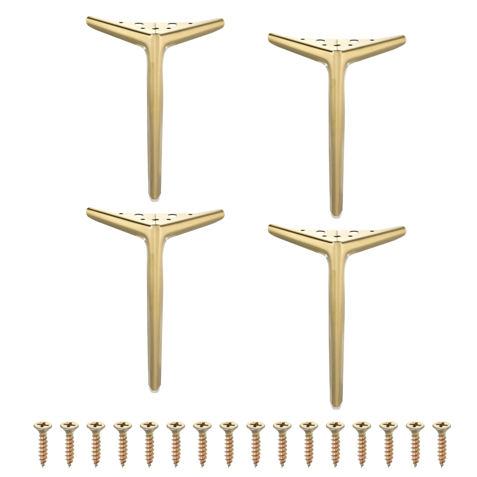 Unique Bargains 4pcs Metal Furniture Legs 10 Inch Triangle Replacement ...