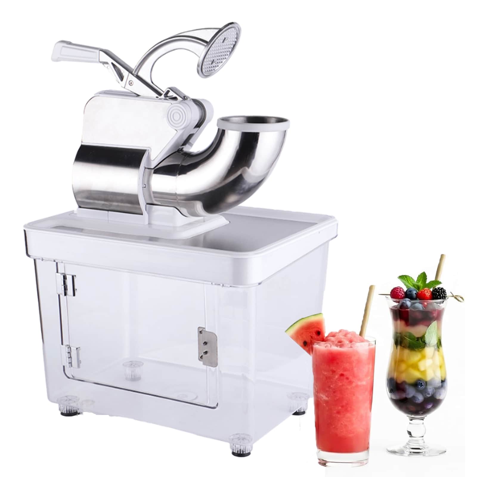 GarveeLife Commercial Ice Crusher Machine with 4 Blades 1450RPM 661LBS ...
