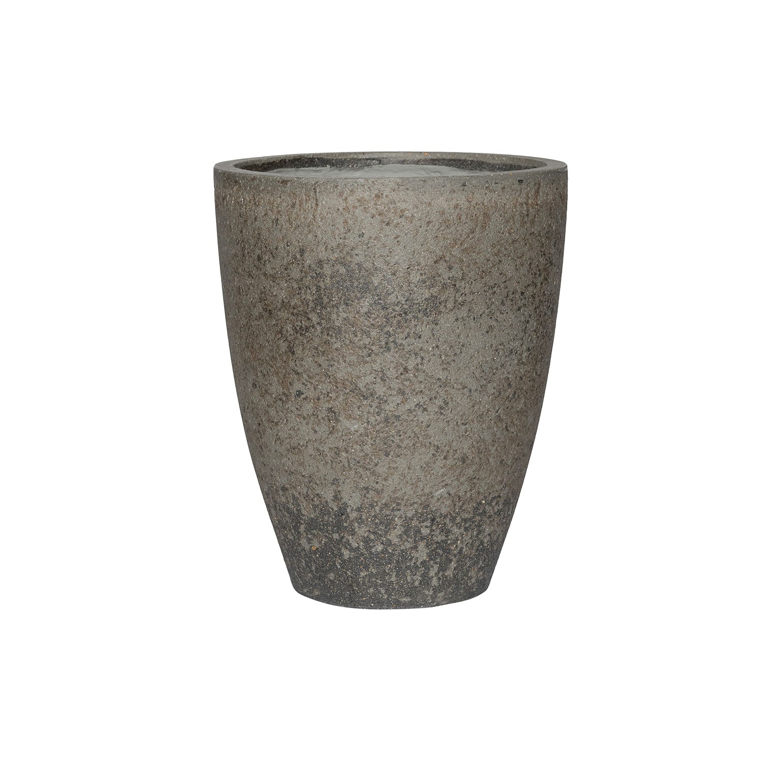 Pottery Pots Round 14.37-in W x 14.37-in L Gray Fiberglass Indoor ...