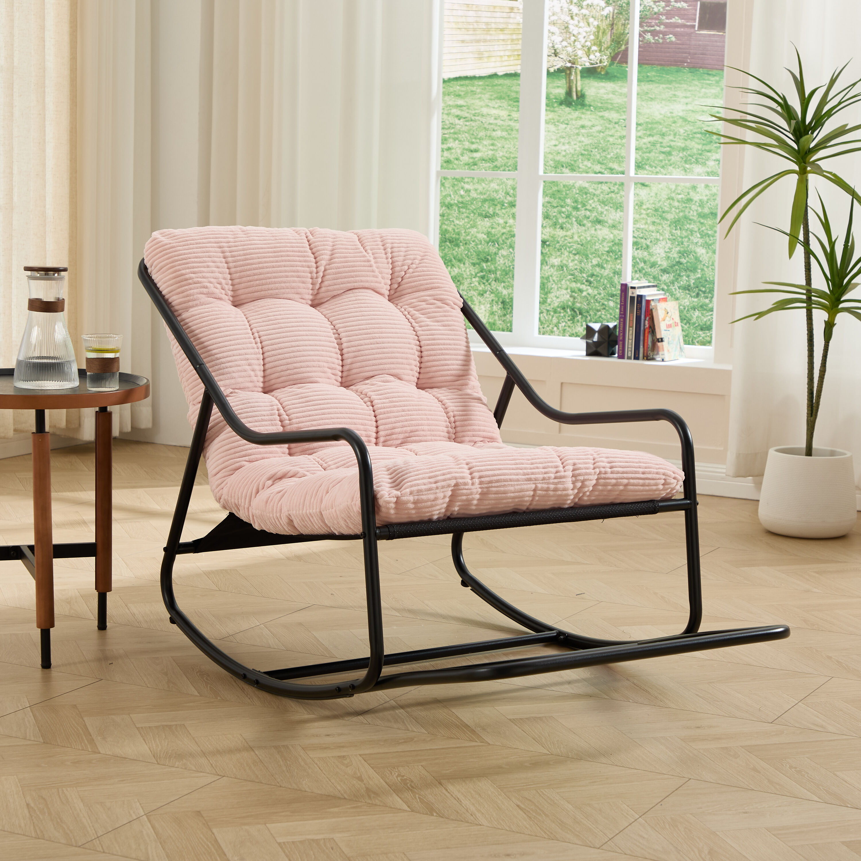 KTMBDW Patio Outdoor Rocking Chair - Modern Cozy Lounge Rocker Chair ...
