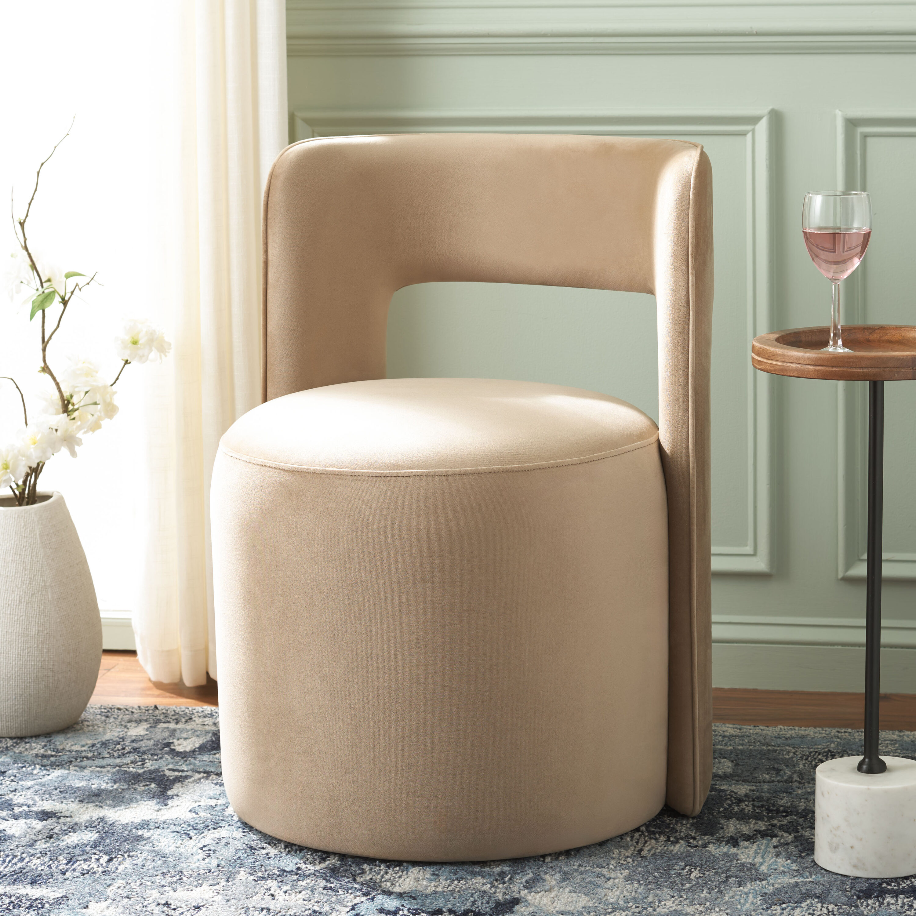 Safavieh Jojo Accent Chair/Tan in the Chairs department at Lowes.com