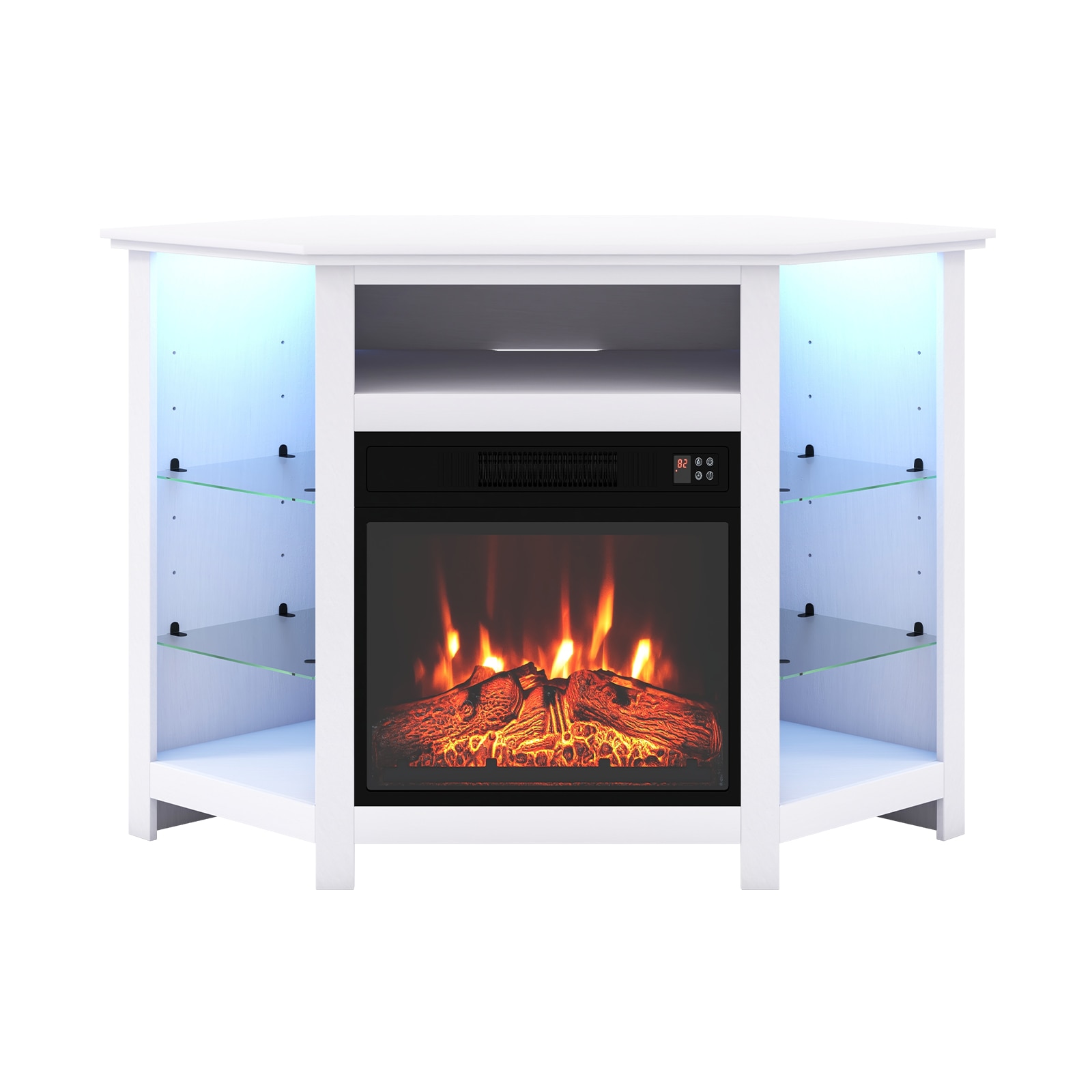 Slickblue Modern TV Stand Electric Fireplace - Accommodates 50-Inch TV ...
