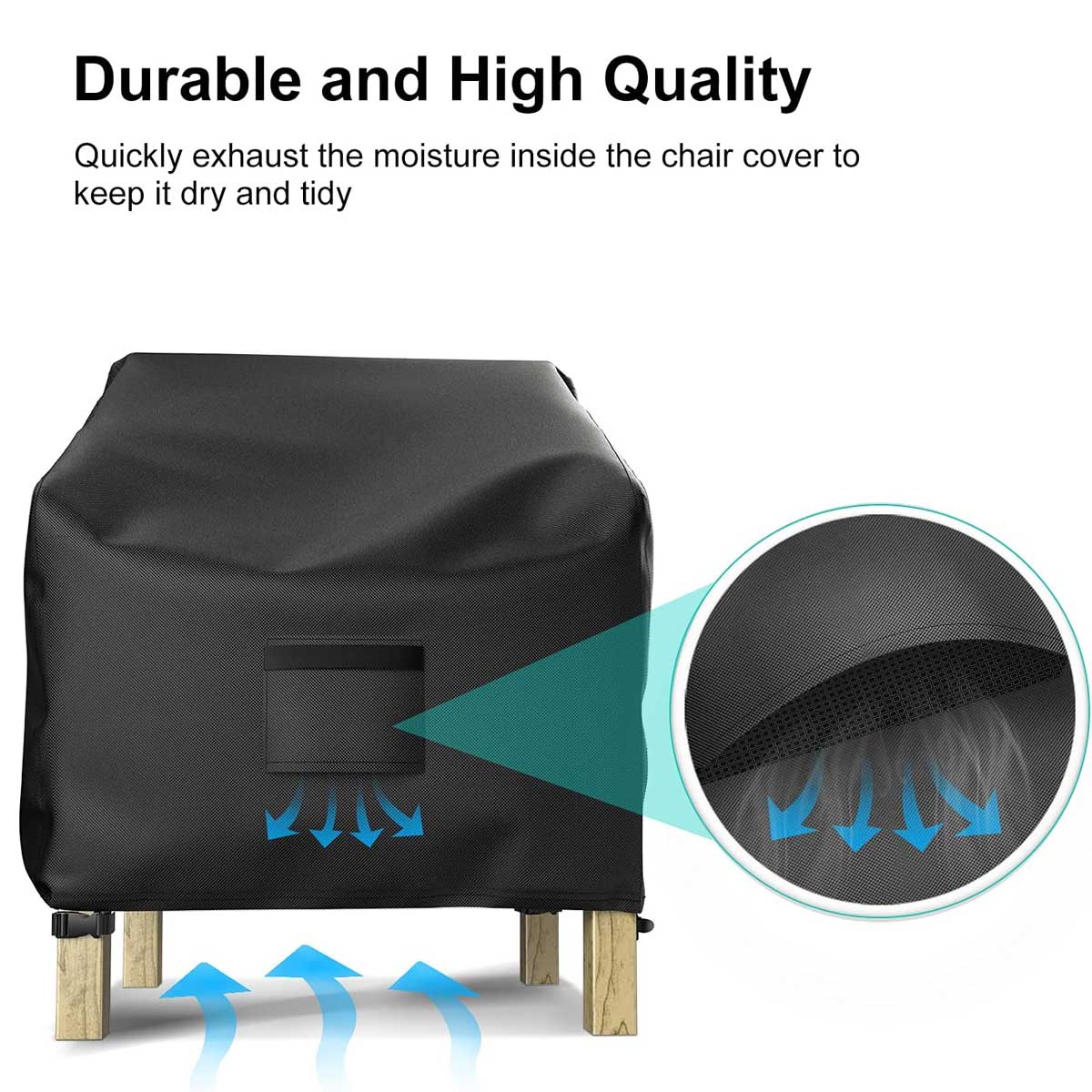 Aoibox Patio Chair Covers 2 Pack Waterproof Heavy Duty Oxford Cloth for ...