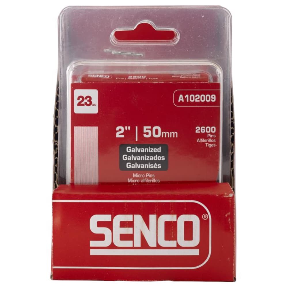 SENCO 2 in. L X 23 Ga. Straight Strip Galvanized Micro Pins 2600 pk in ...