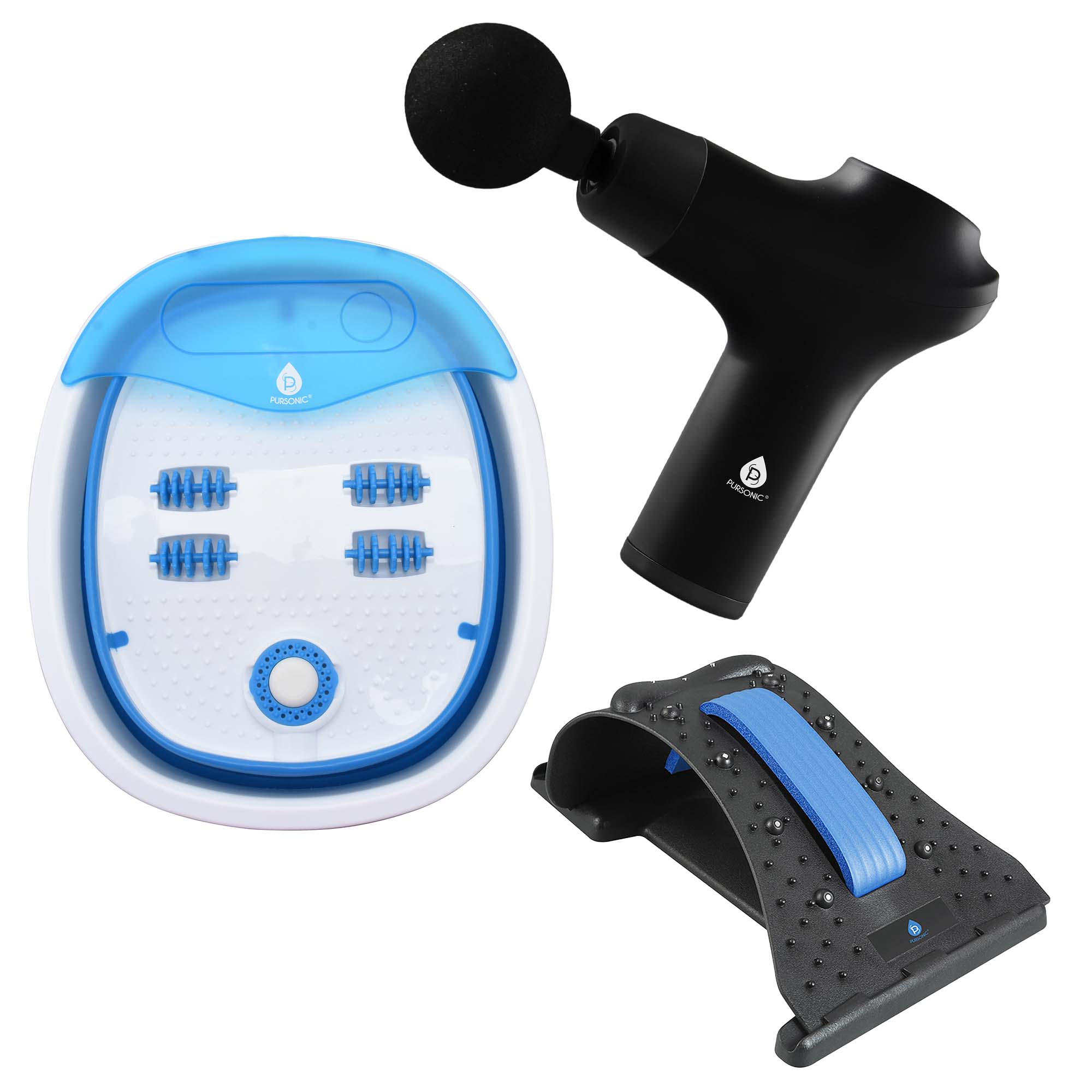 Pursonic Head to Toe Relaxation Bundle Massage Gun Neck Shoulder ...