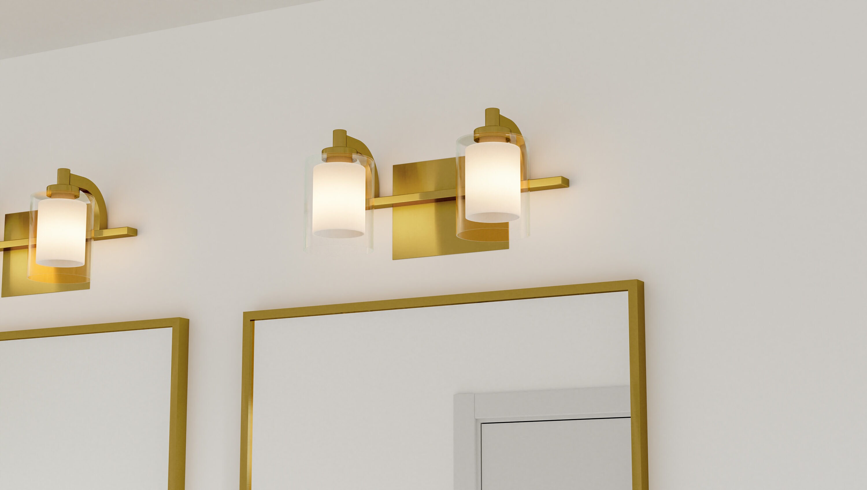 Quoizel Kolt 13-in 2 Light Brushed Gold Transitional Bathroom Vanity ...