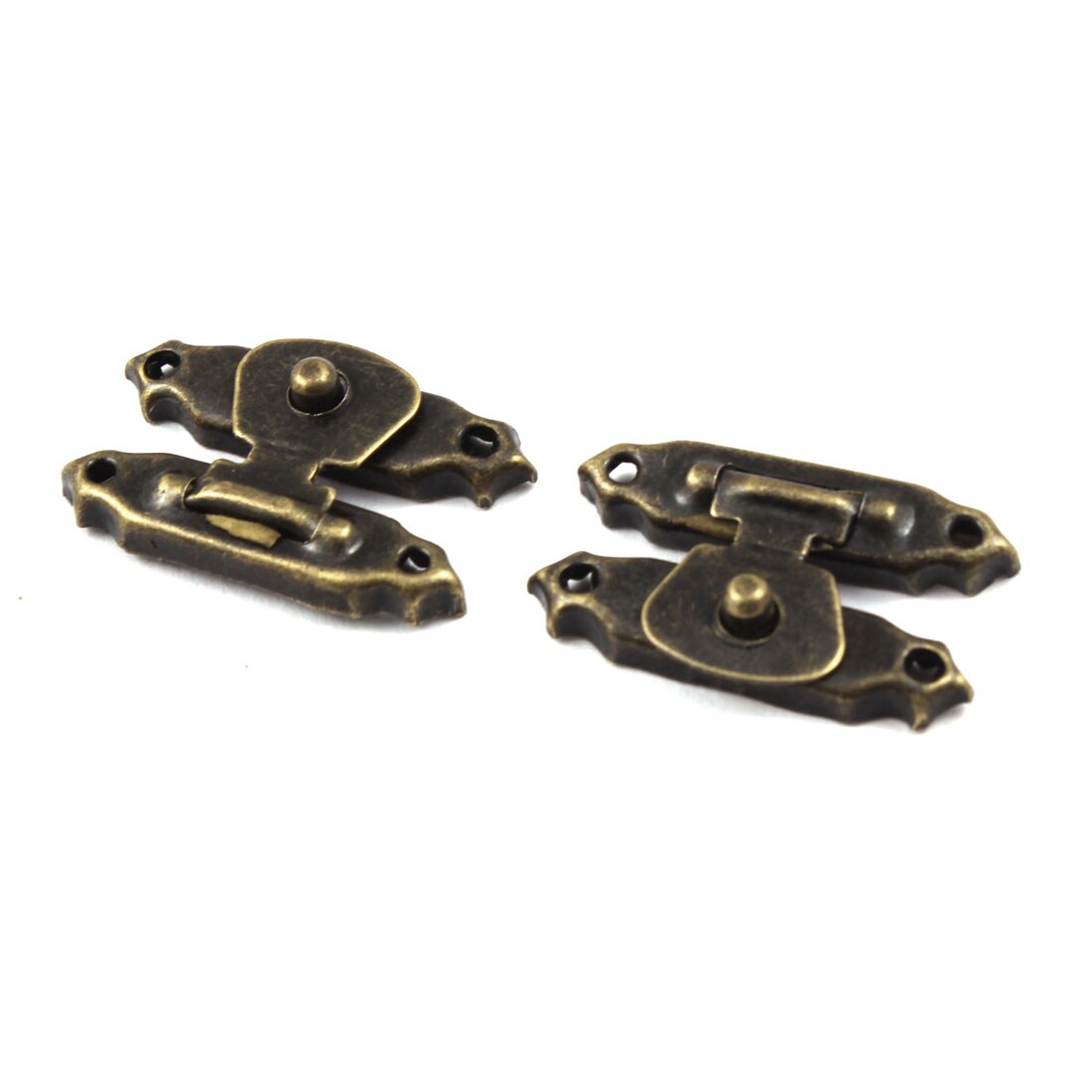 Unique Bargains Wood Jewelry Vintage Box Latch Case Hasp Pad Lock Hook ...