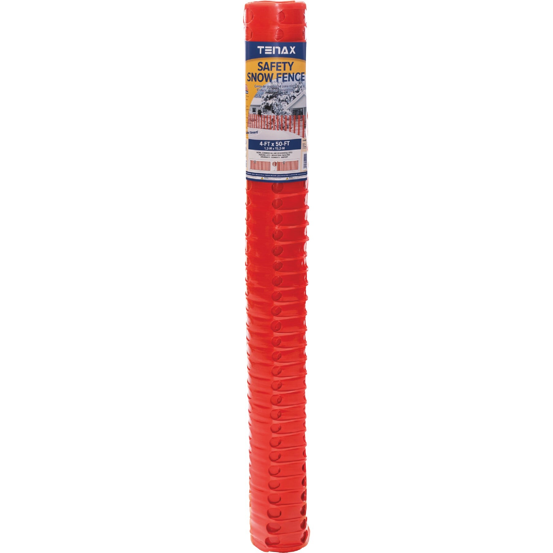 Tenax LandWare () 48 in. H x 50 ft. HDPE Orange Safety Snow Fence in ...