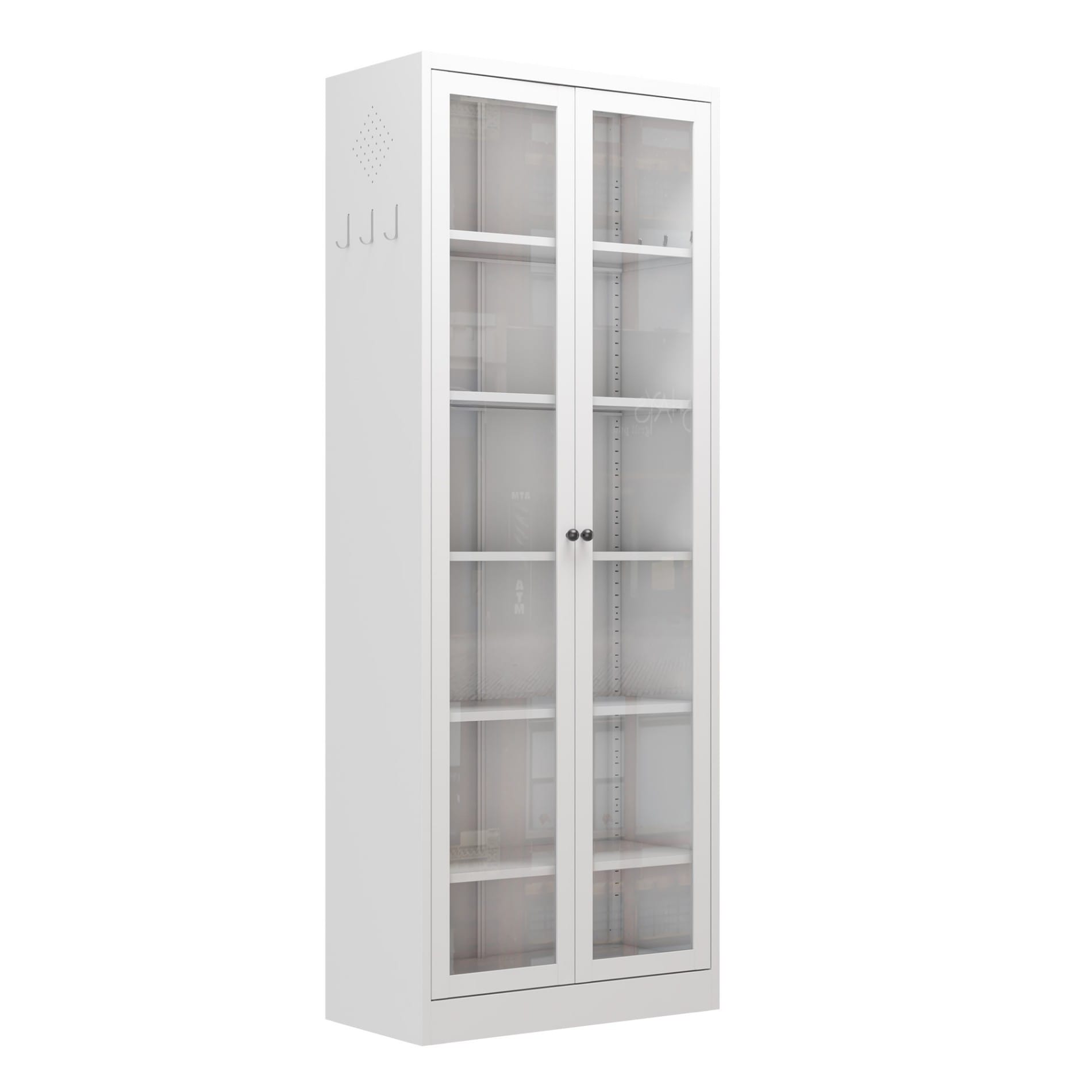 YOSIMFUR 72 Inch Tall White Freestanding Metal Kitchen Pantry Cabinet ...