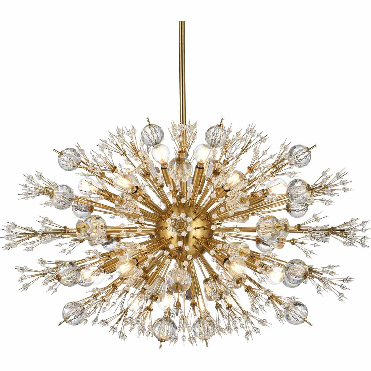 Elegant Lighting 2500D36SG Vera 24 Light 36 inch Gold Pendant Ceiling ...