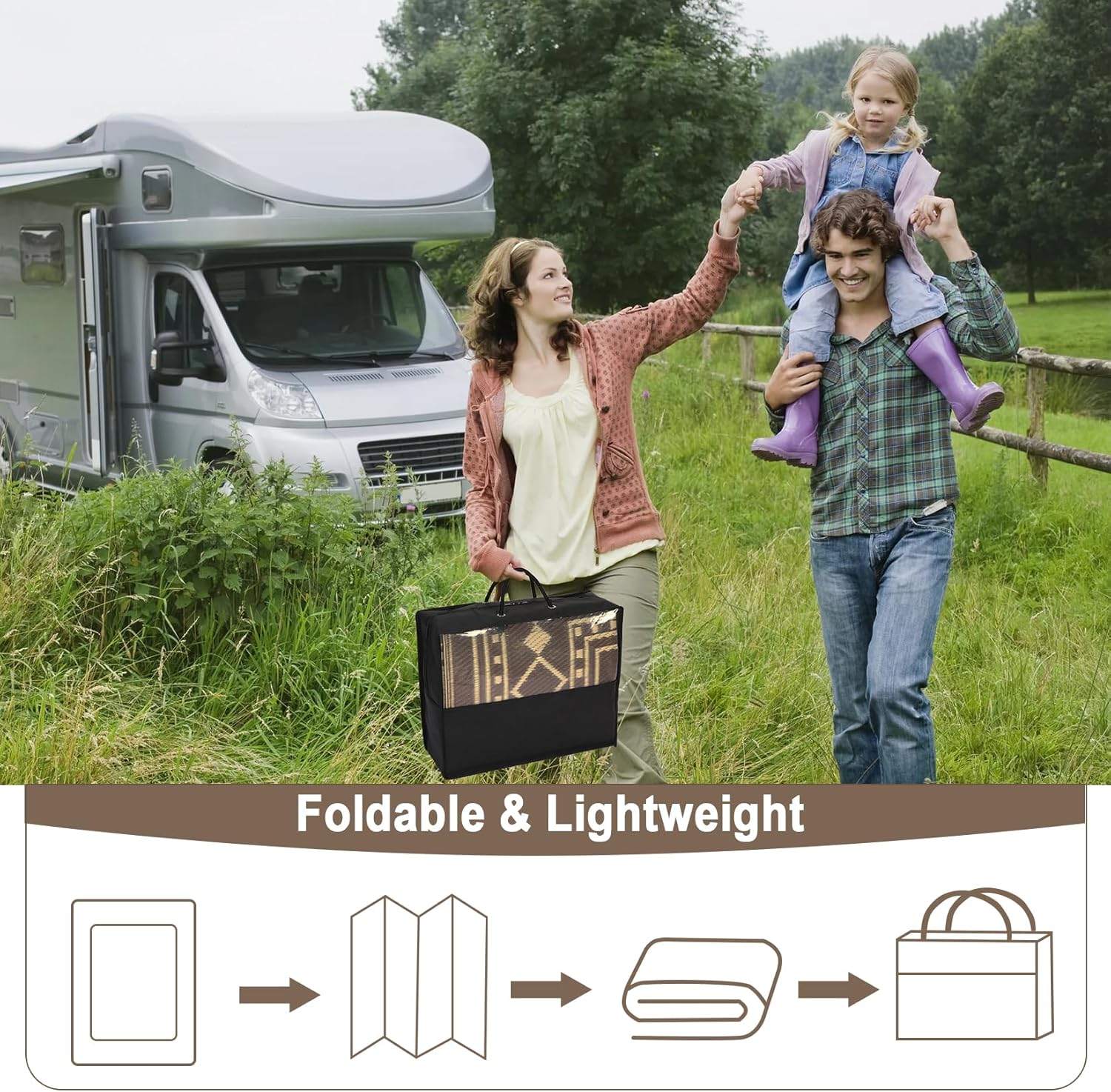 IdealHouse 10x20 FT Outdoor Waterproof RV Rugs for Outside/ Reversible ...