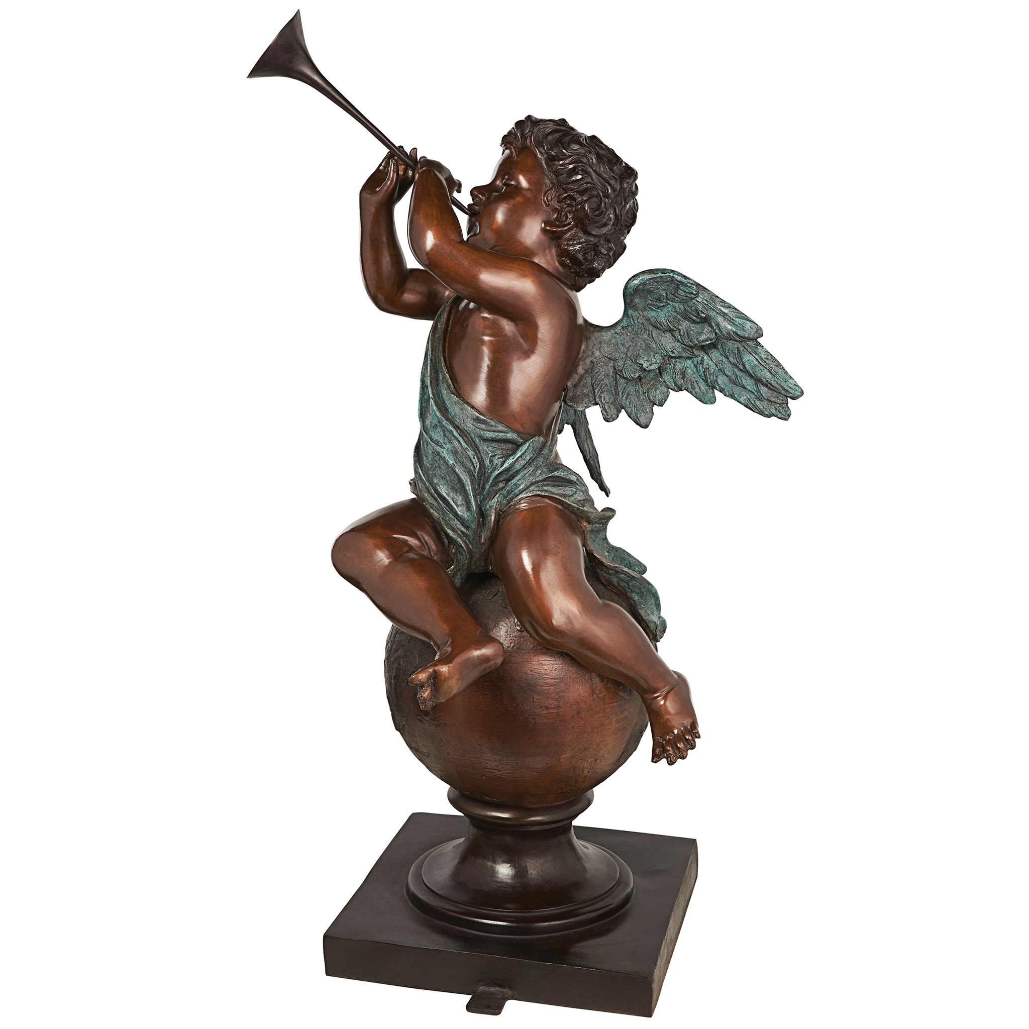 Design Toscano 40-in H x 20-in W Bronze Angels and Cherubs Garden ...