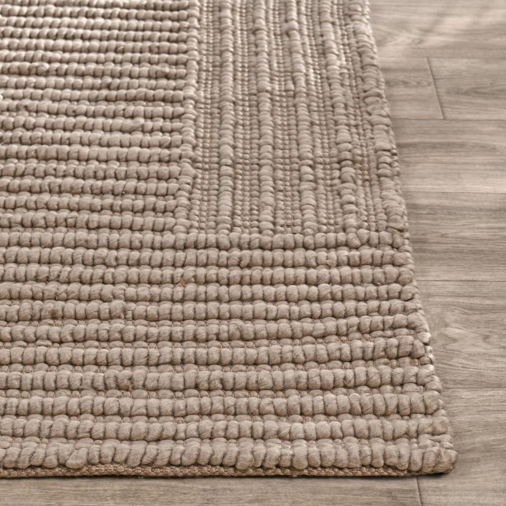 Classic Home Clayton 5'x8' Recycled Fabric Handwoven Sustainable Beige ...