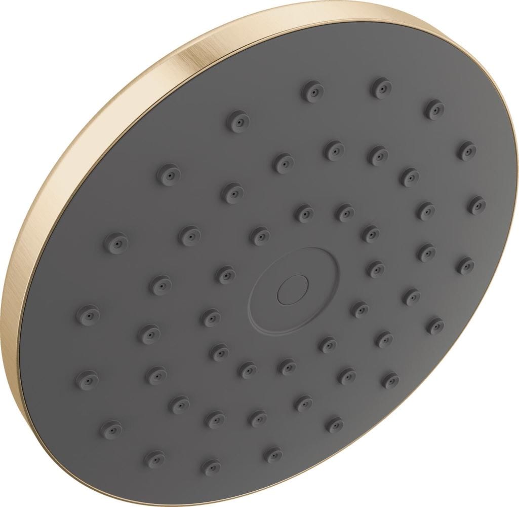 Delta PivotPro 1 -Spray Champagne Bronze 7-in Round Rain Shower Head 1. ...