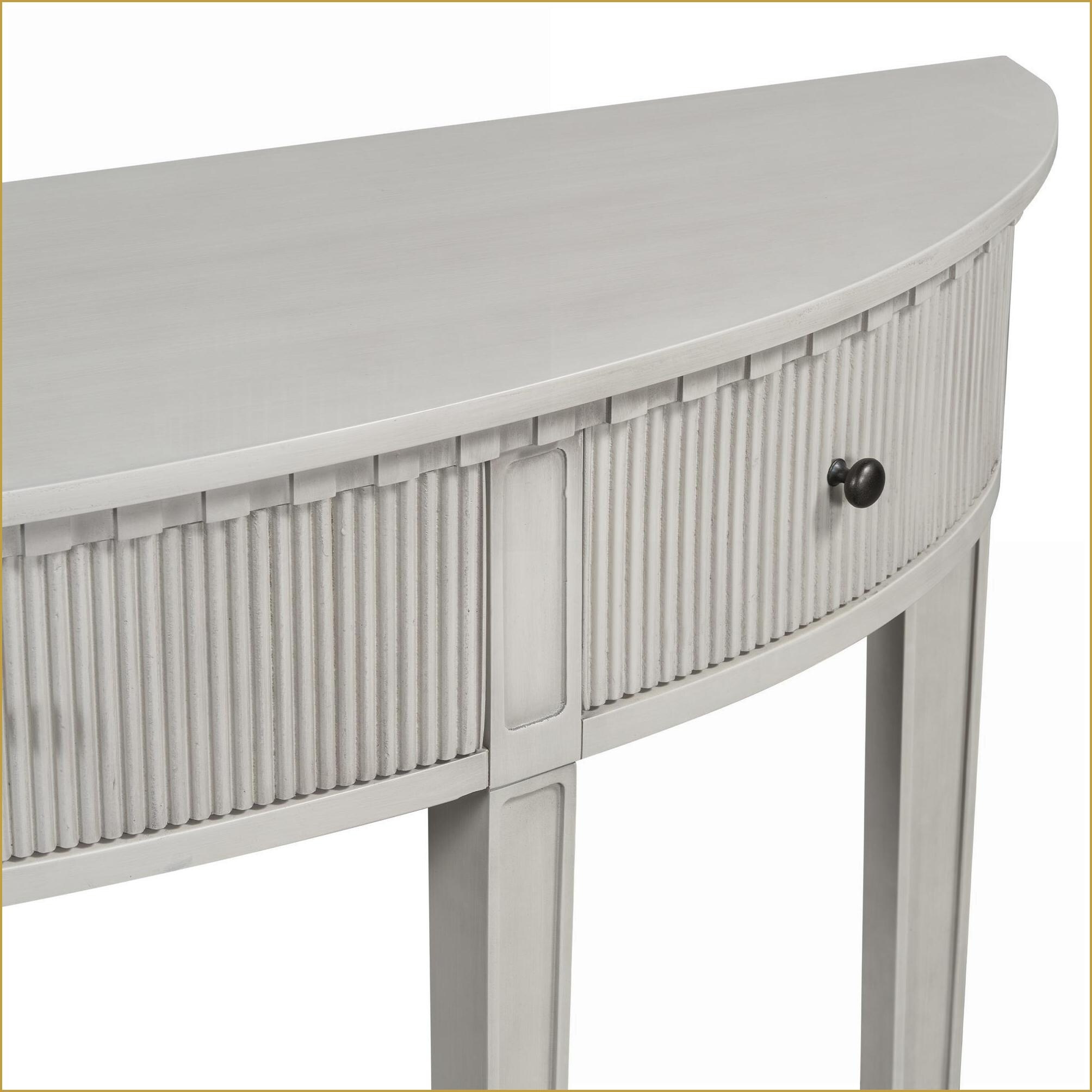 Watnature MDF Top Solid Pine Leg Vertical Stripe Console Table for ...