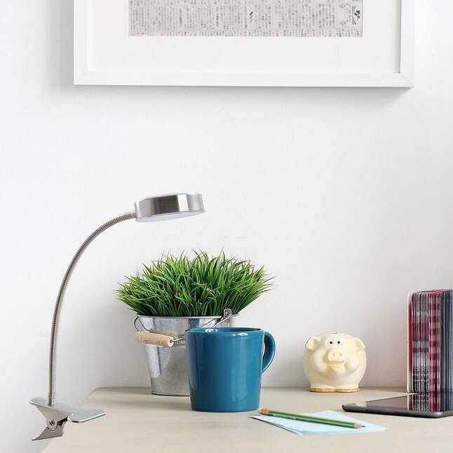 Style Selections 13.25-in Adjustable Stainless Steel Clip Desk Lamp ... Style Selections 13.25-in Adjustable Stainless Steel Clip Desk Lamp ...