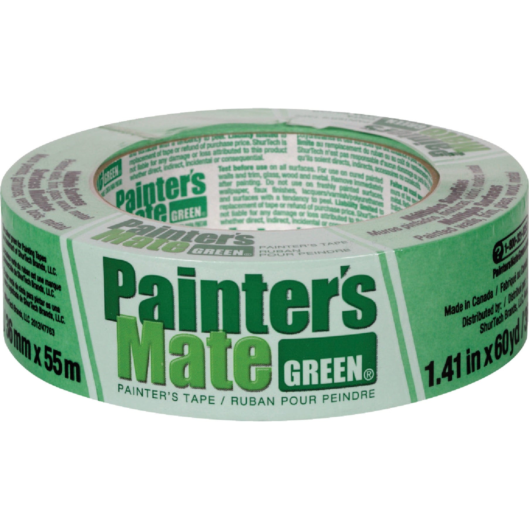 Shurtape PAINTERS MATE Green Painting Tape 1.41 in x 60 yd Medium ...