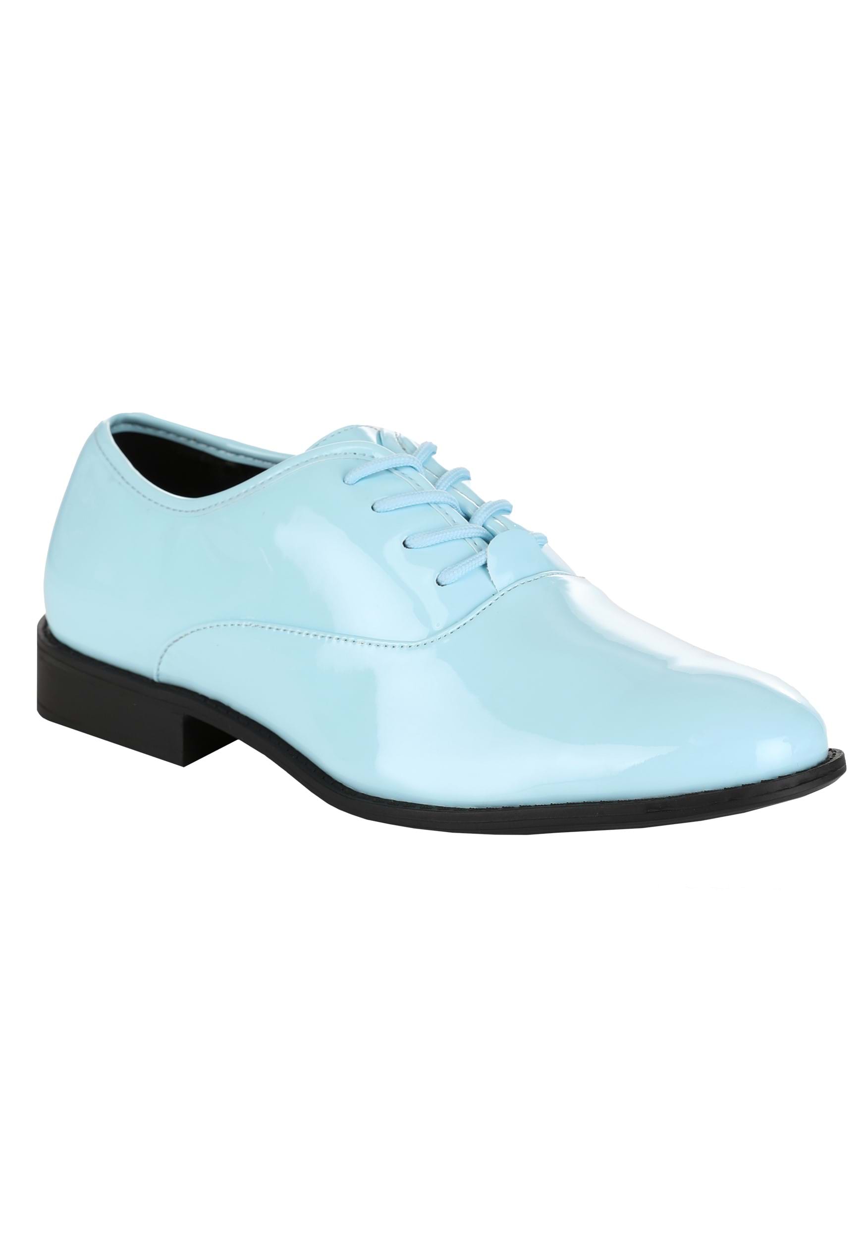 HalloweenCostumes.com FUN Costumes Shiny Powder Blue Tuxedo Shoes Size ...