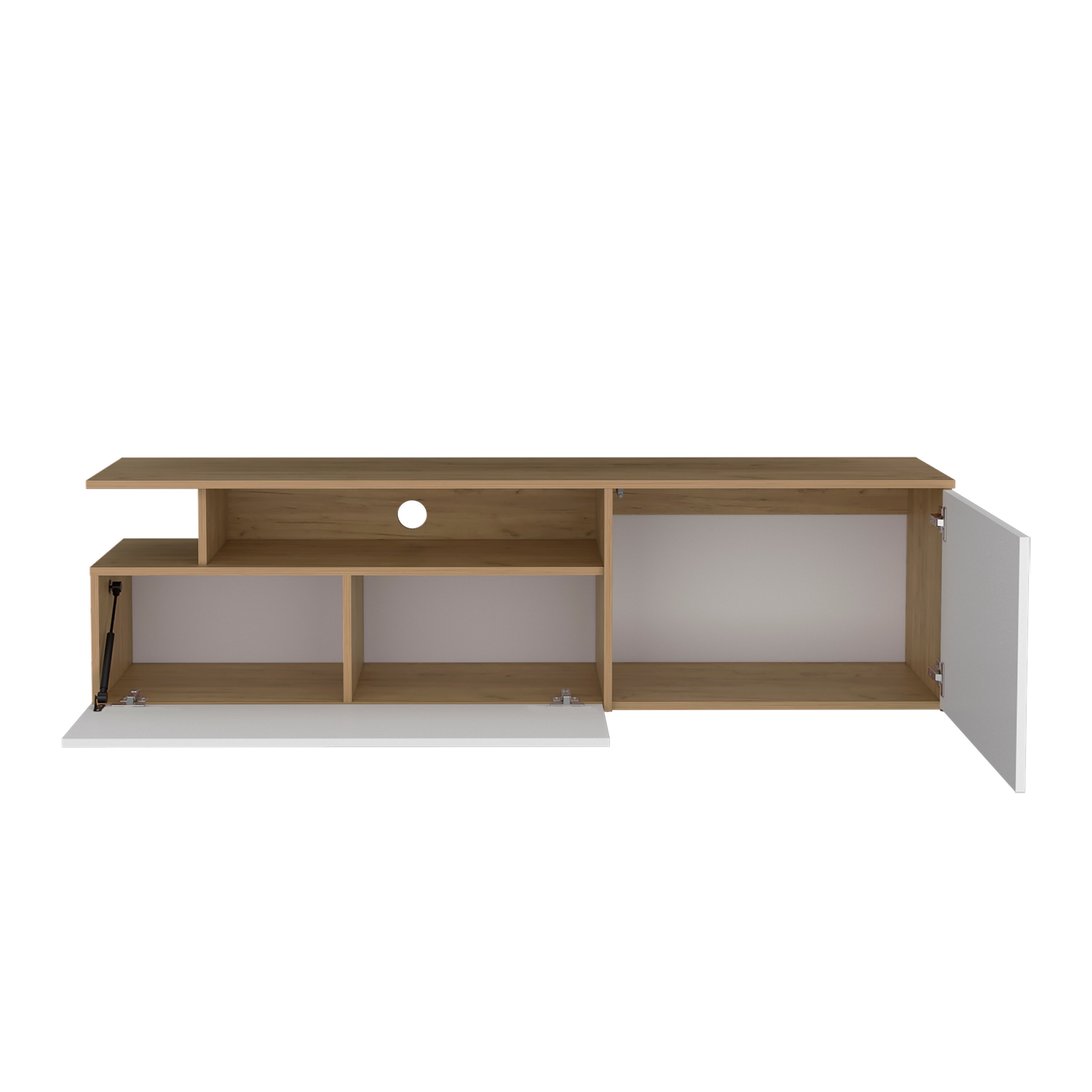 HyperDrop Cart 60-in TV Capacity TV Stand with 2 Doors and 4 Shelves ...