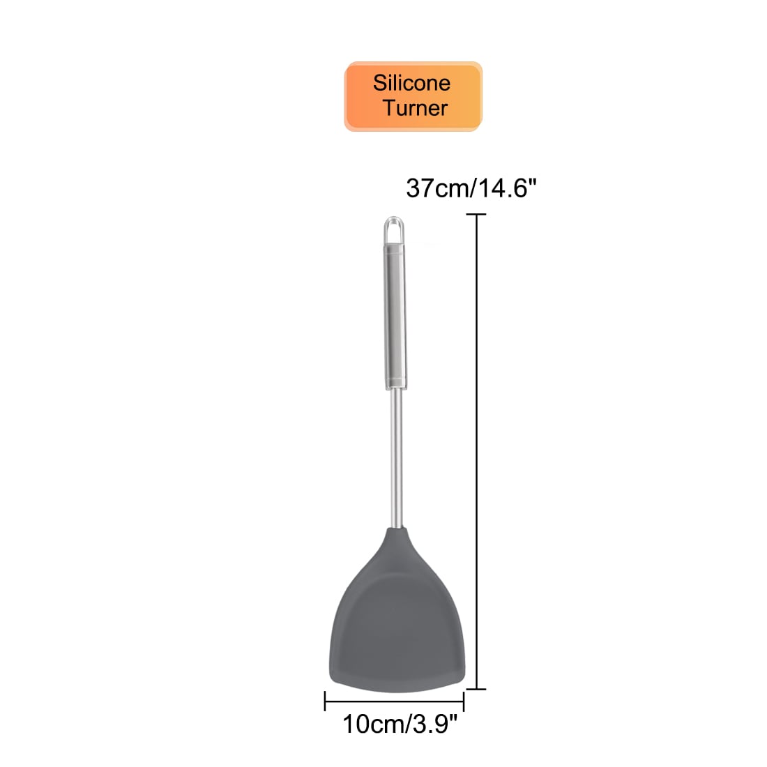 Unique Bargains Silicone Turner Spatula Heat Resistant Non-scratch ...
