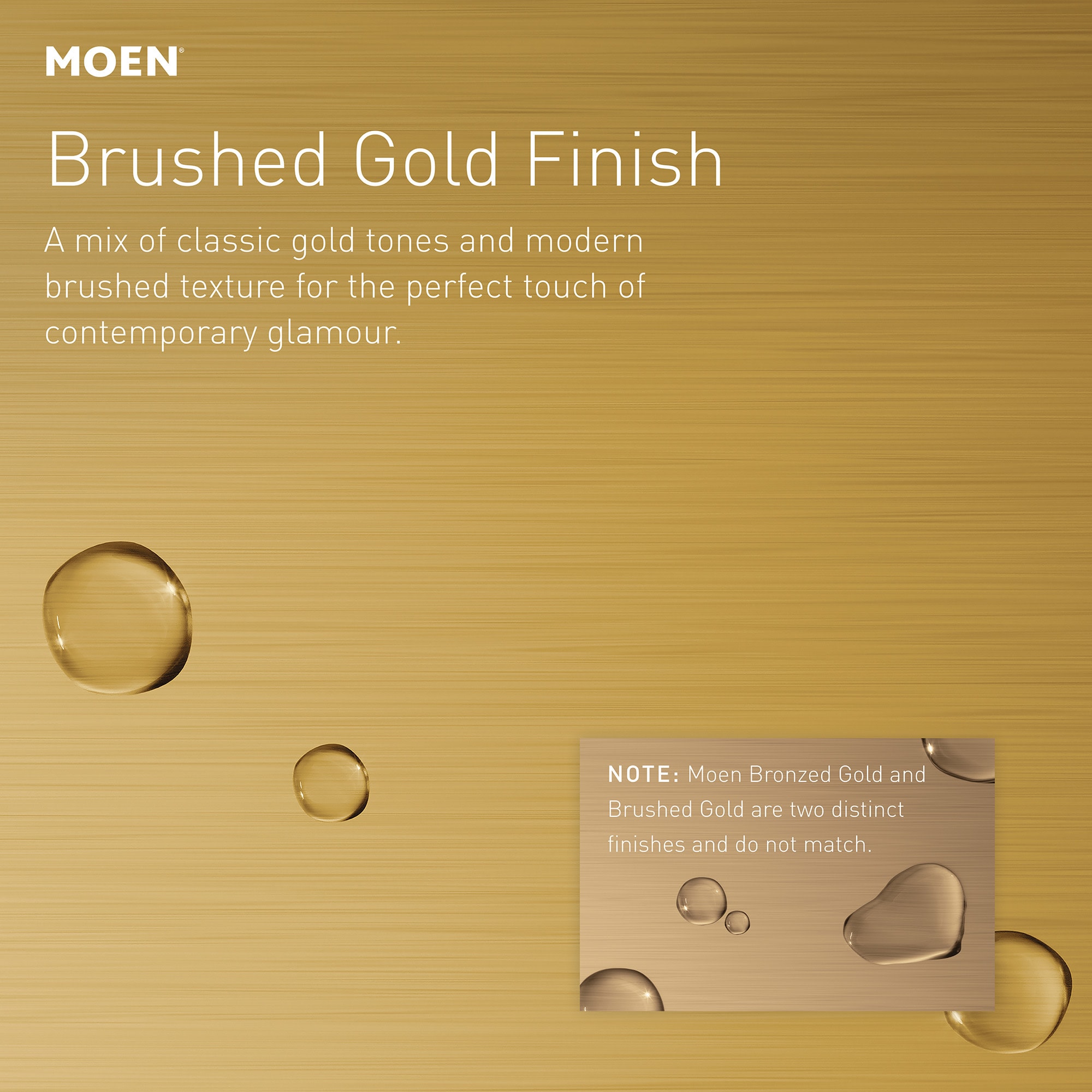Moen Brushed Gold Sold separately Multi-function Square Bathtub and ...