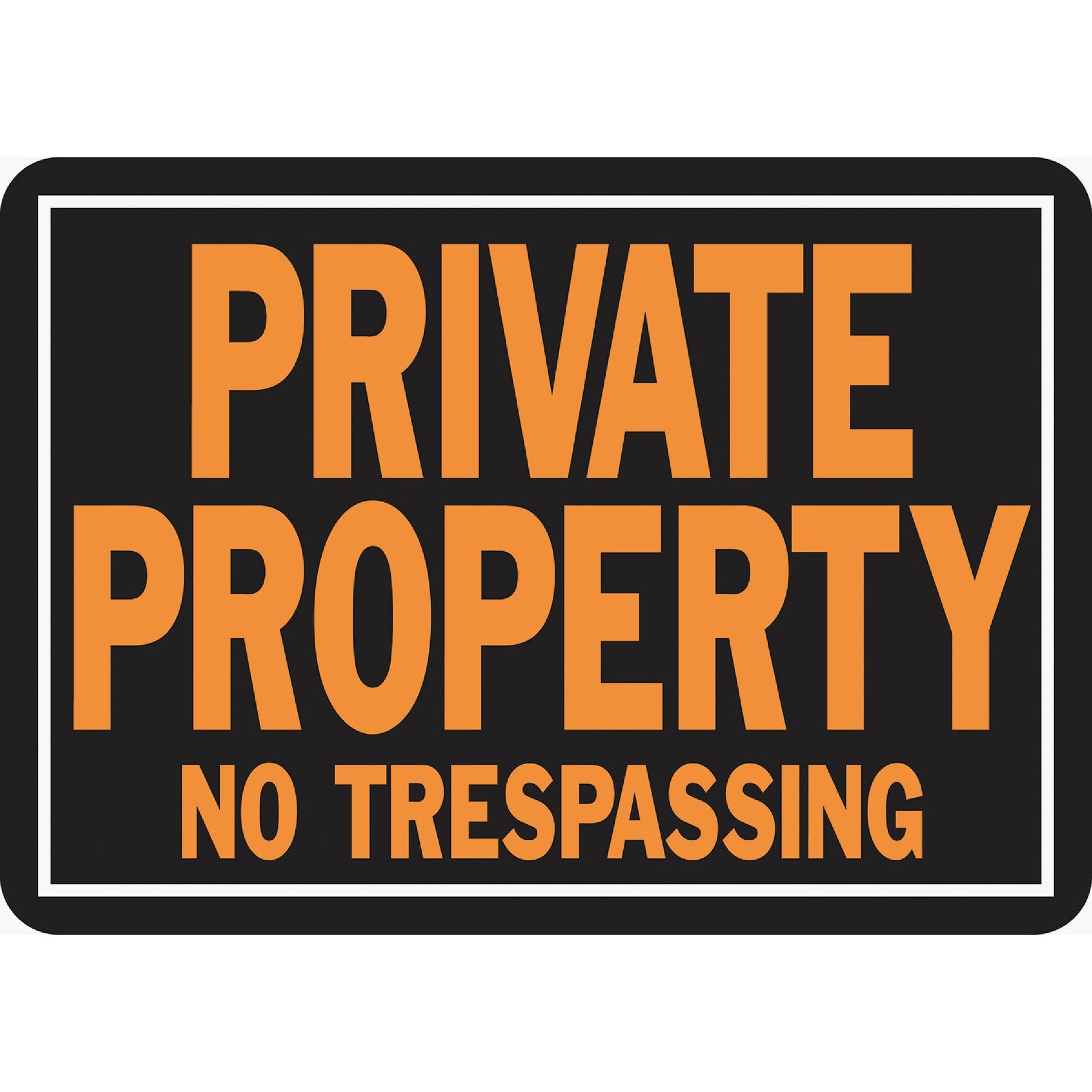 Hy-Ko Products 848 Private Property No Trespassing Aluminum Sign 9.25 x ...