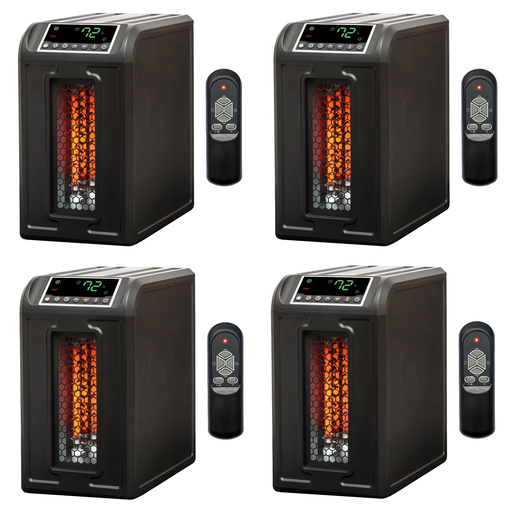 Lifesmart 3 Element 1500W Quartz Infrared Electric Room Space Heater (4 ...