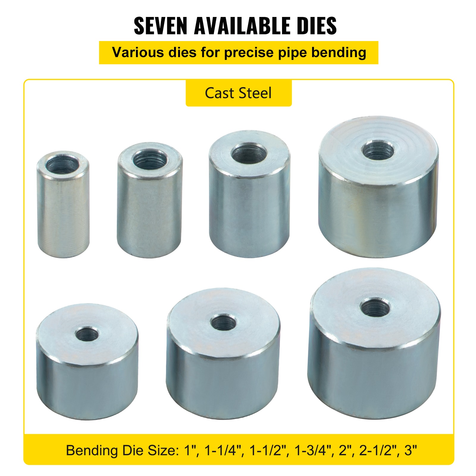 VEVOR YP 9 Manual Bench Top Compact Bender Pipe Bending Machine 7 Dies ...