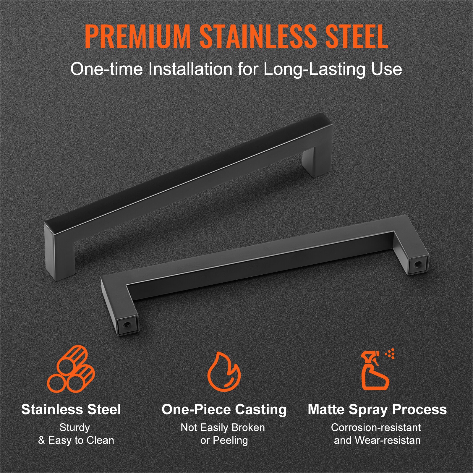 GIVIMO 5.03-in Center-to-Center Cabinet Pulls 10-pc - Slim Square ...