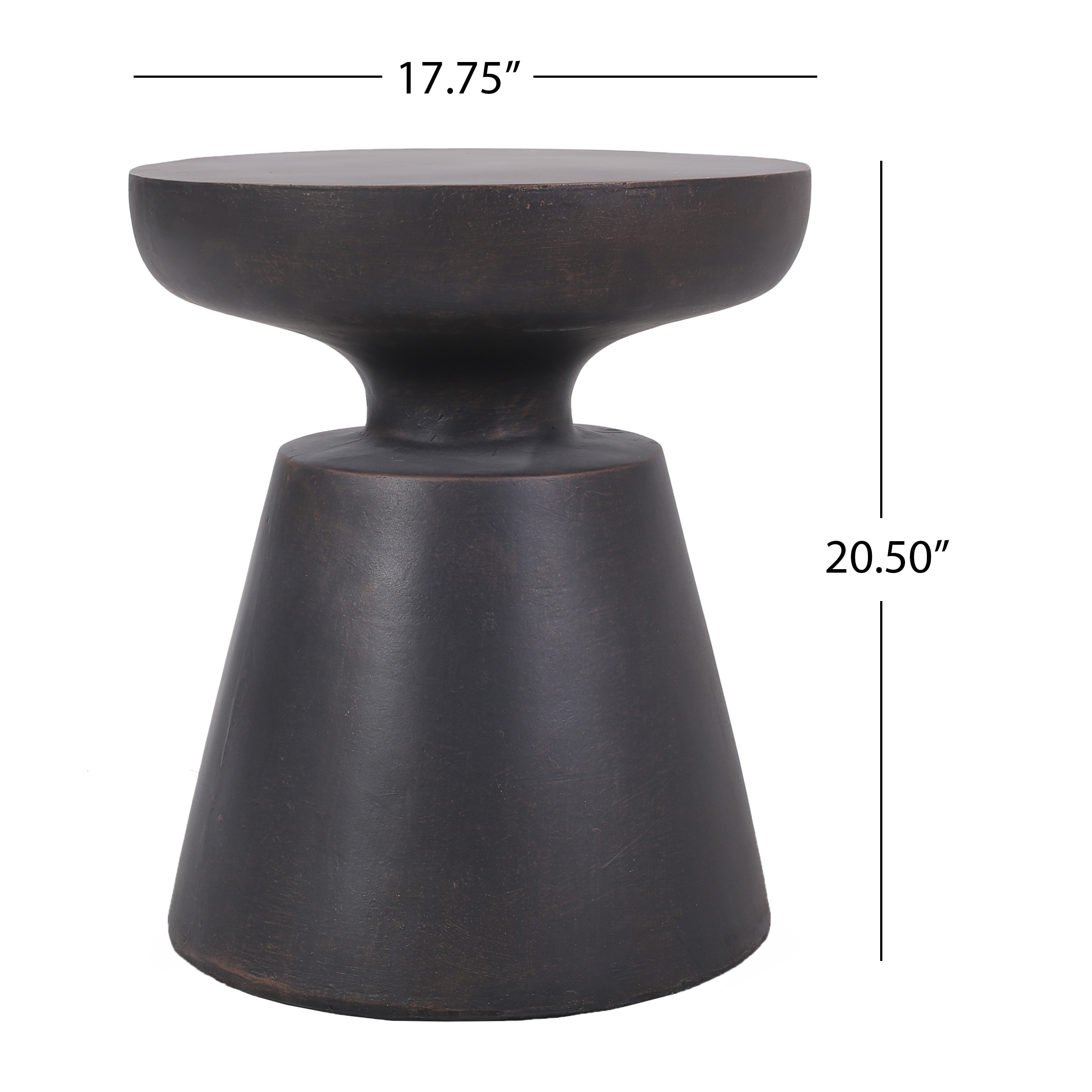 Blisstyle Outdoor Lightweight Concrete Side Table Copper End Table ...