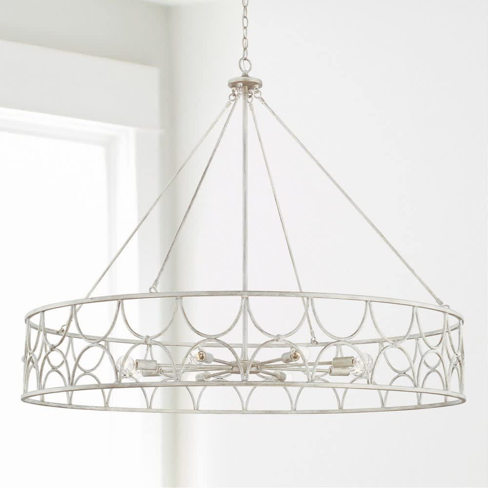 Capital Lighting Ricci Winter White 8 - Light Chandelier - Hardwired ...