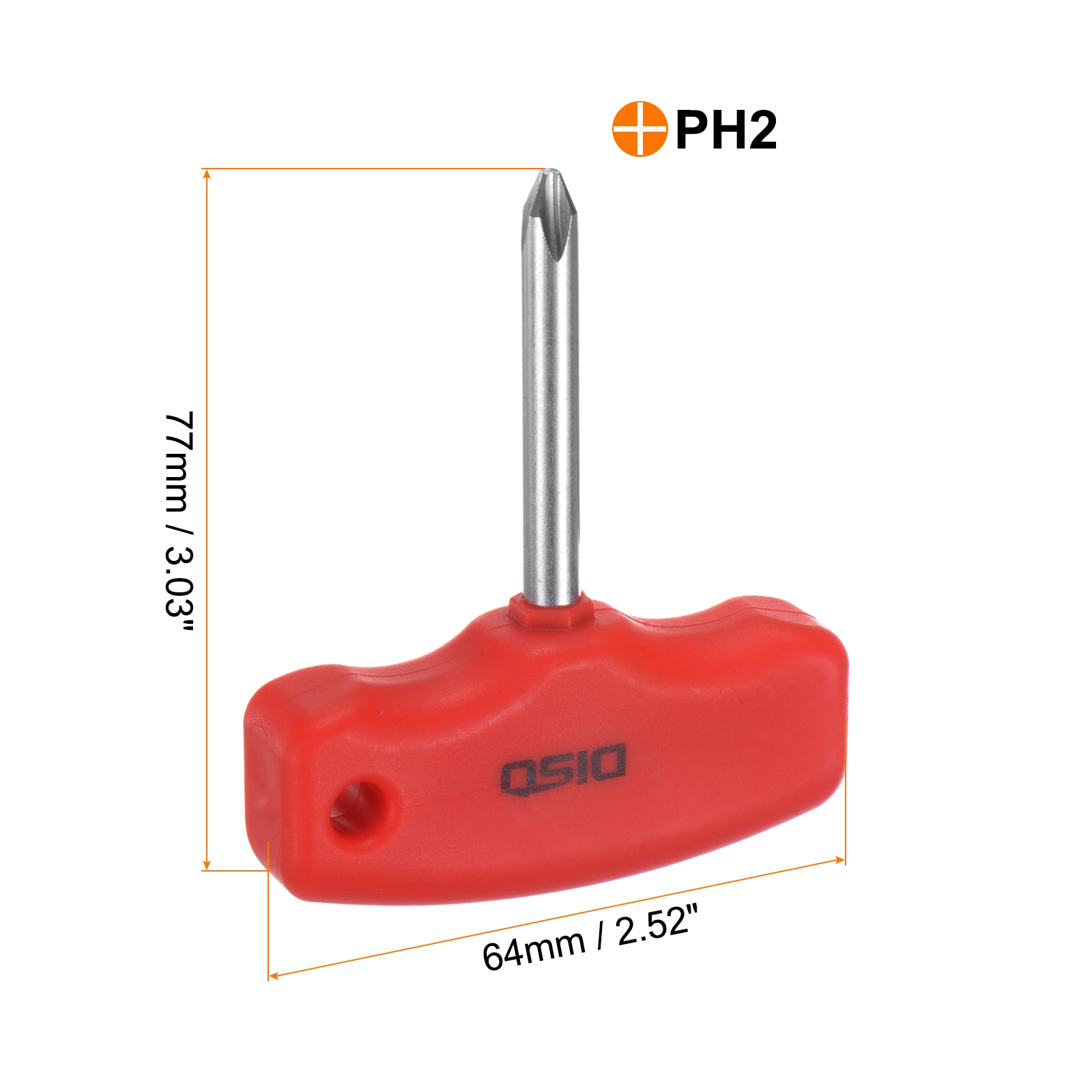 Harfington 2pcs PH2 T-Handle Phillips Screwdriver #2 Magnetic ...
