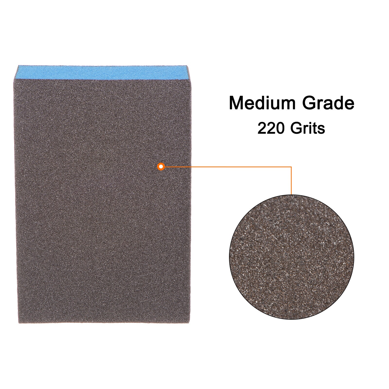 Harfington 4pcs Sanding Sponge Blocks #220 (800-1000 Grits) Wet/Dry ...