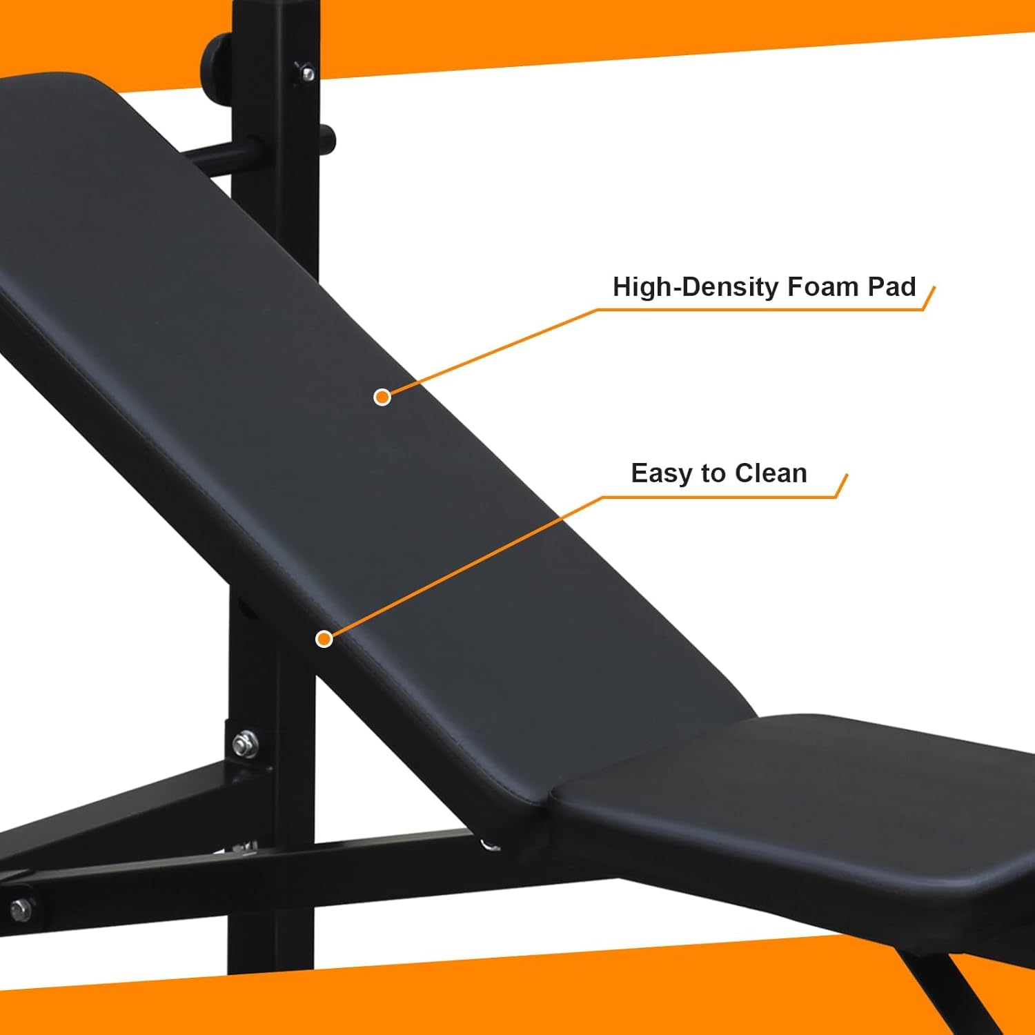 Garvee Adjustable Folding Weight Bench With Squat Rack Leg Developer ...