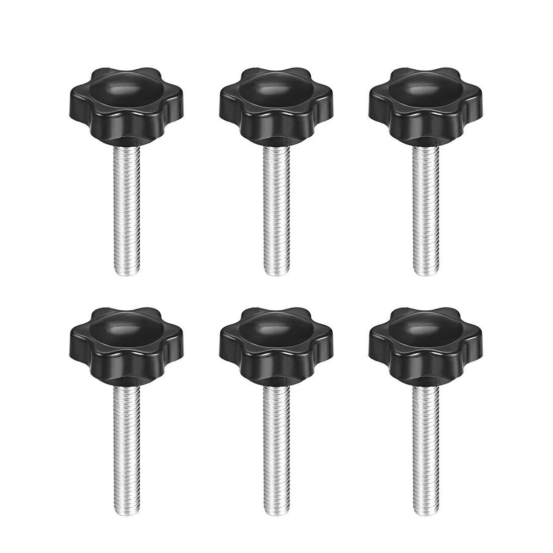 Unique Bargains Clamping Screw Knob Plum Hex Shaped Grips Star Knob M6 ...