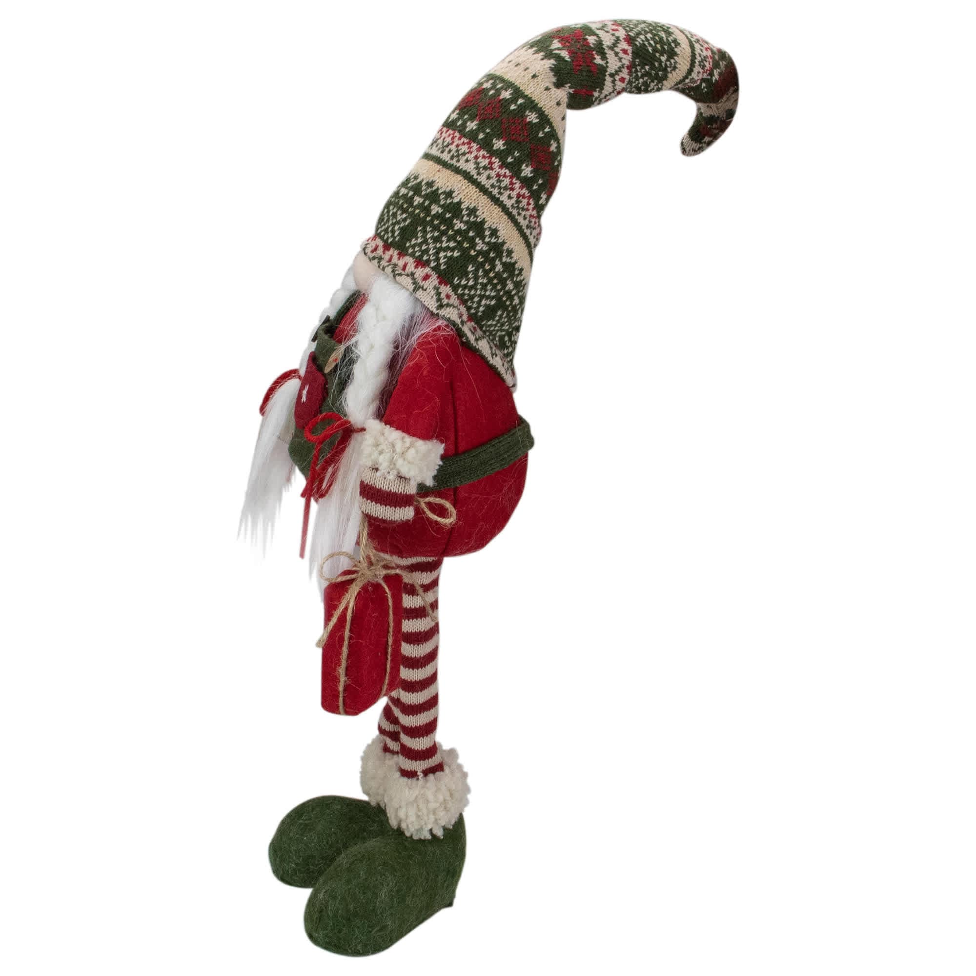 Northlight Fair Isle Standing Gnome Girl Christmas Figure - 28 inch ...