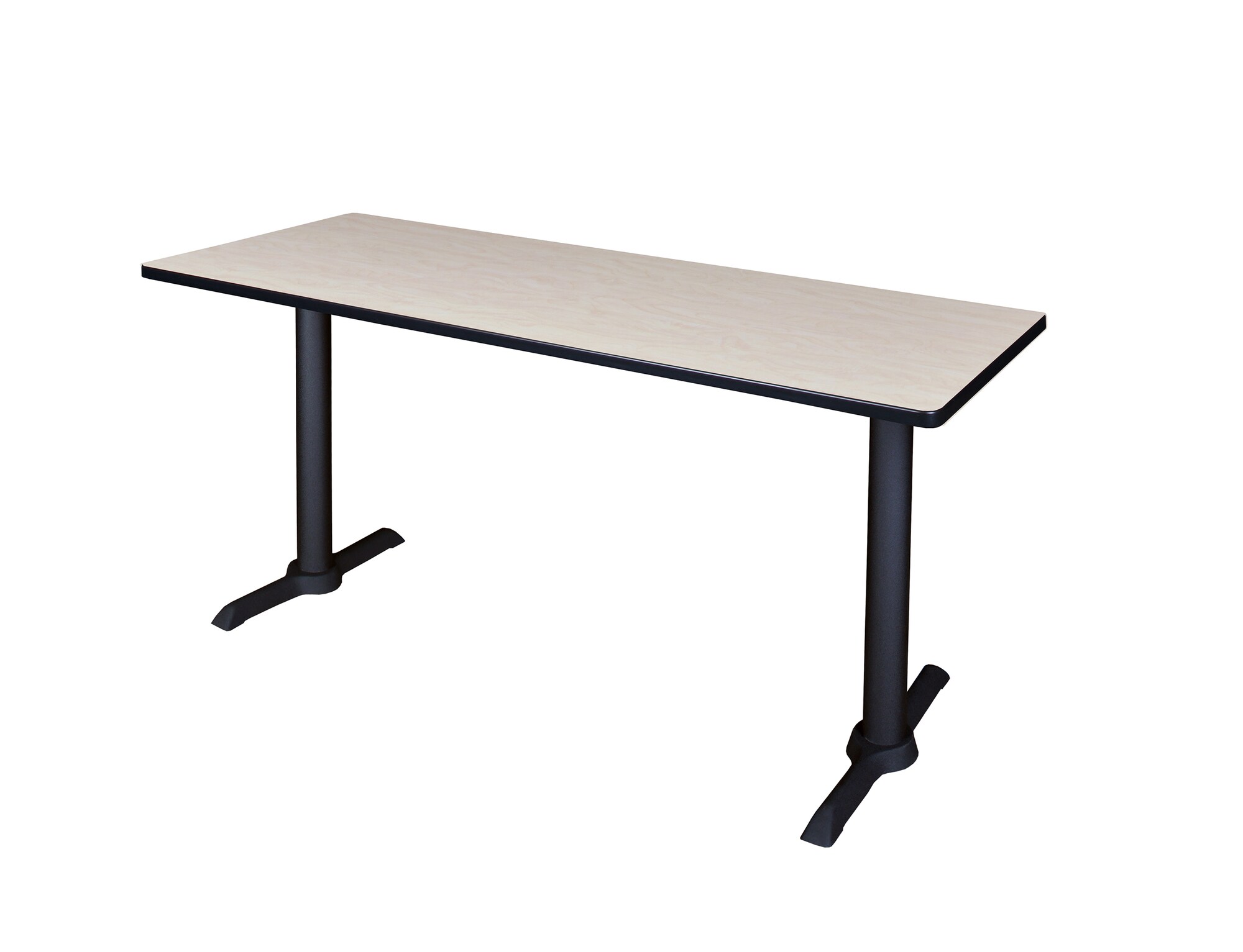 Regency Regency Cain 66 x 24 in T Base Training Seminar Table Maple and ...