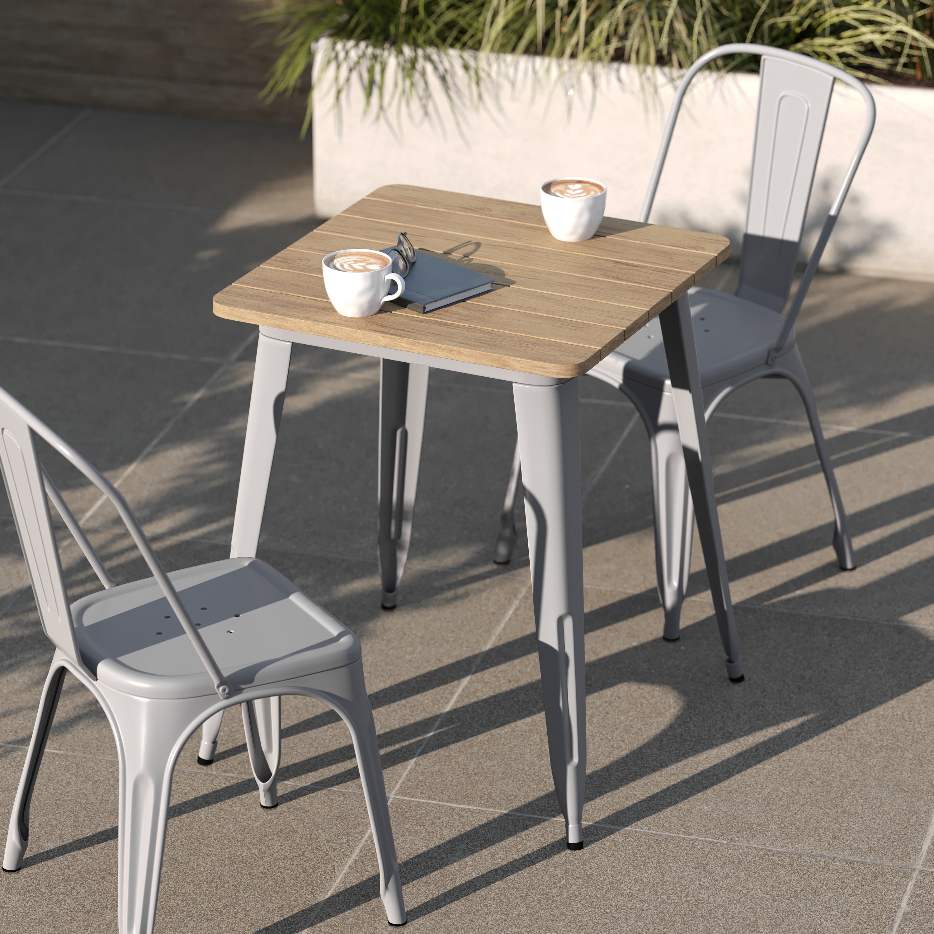 Taylor & Logan Ani Brown Top/Silver Frame Contemporary/Modern Dining ...