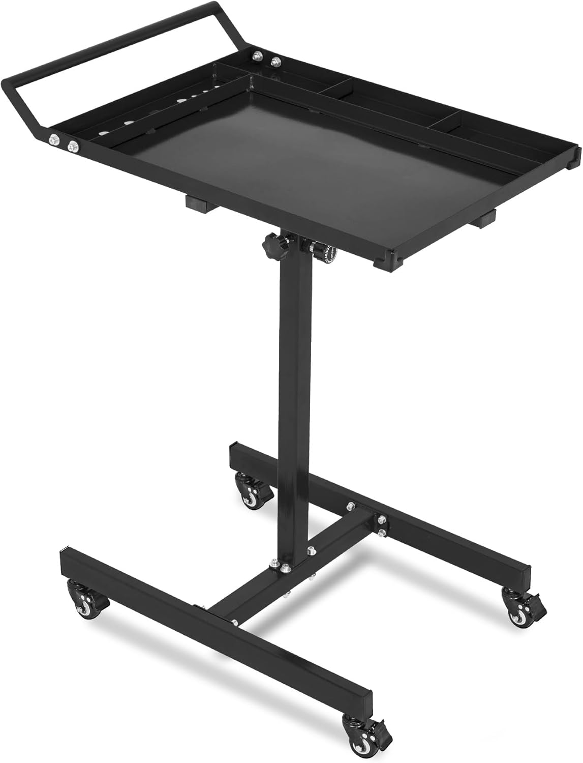 Garvee Rolling Tool Tray with Wheels Adjustable Height Mobile Work ...