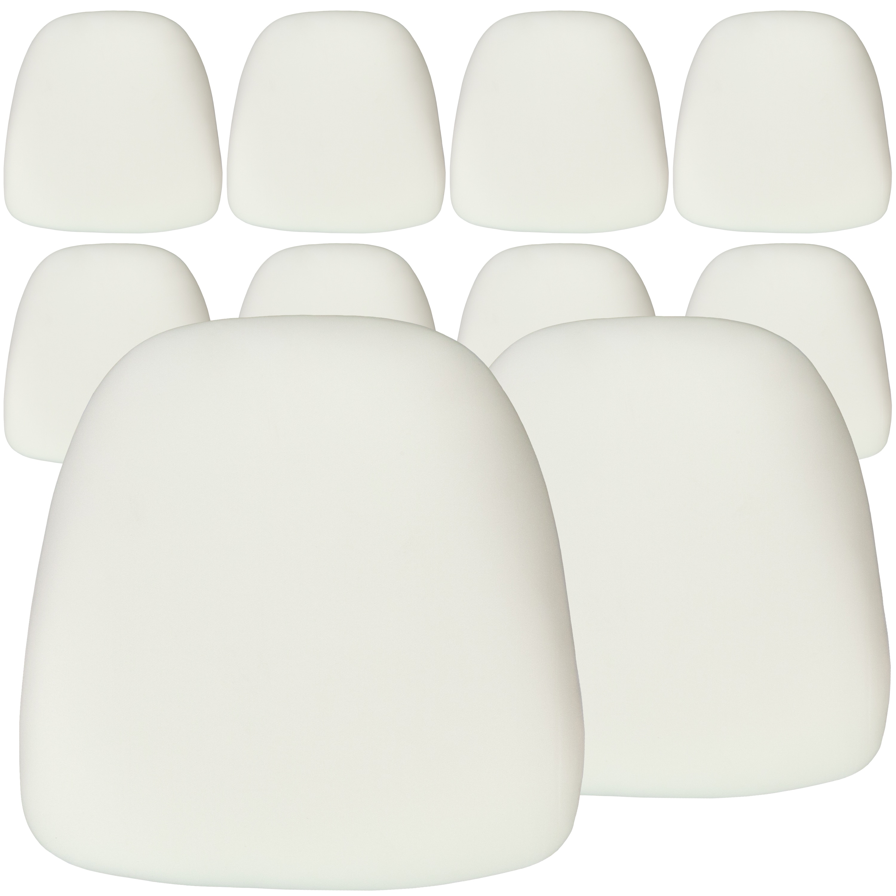 Flash Furniture Amelia 10 Pk. Hard Ivory Fabric Chiavari Chair Cushion ...