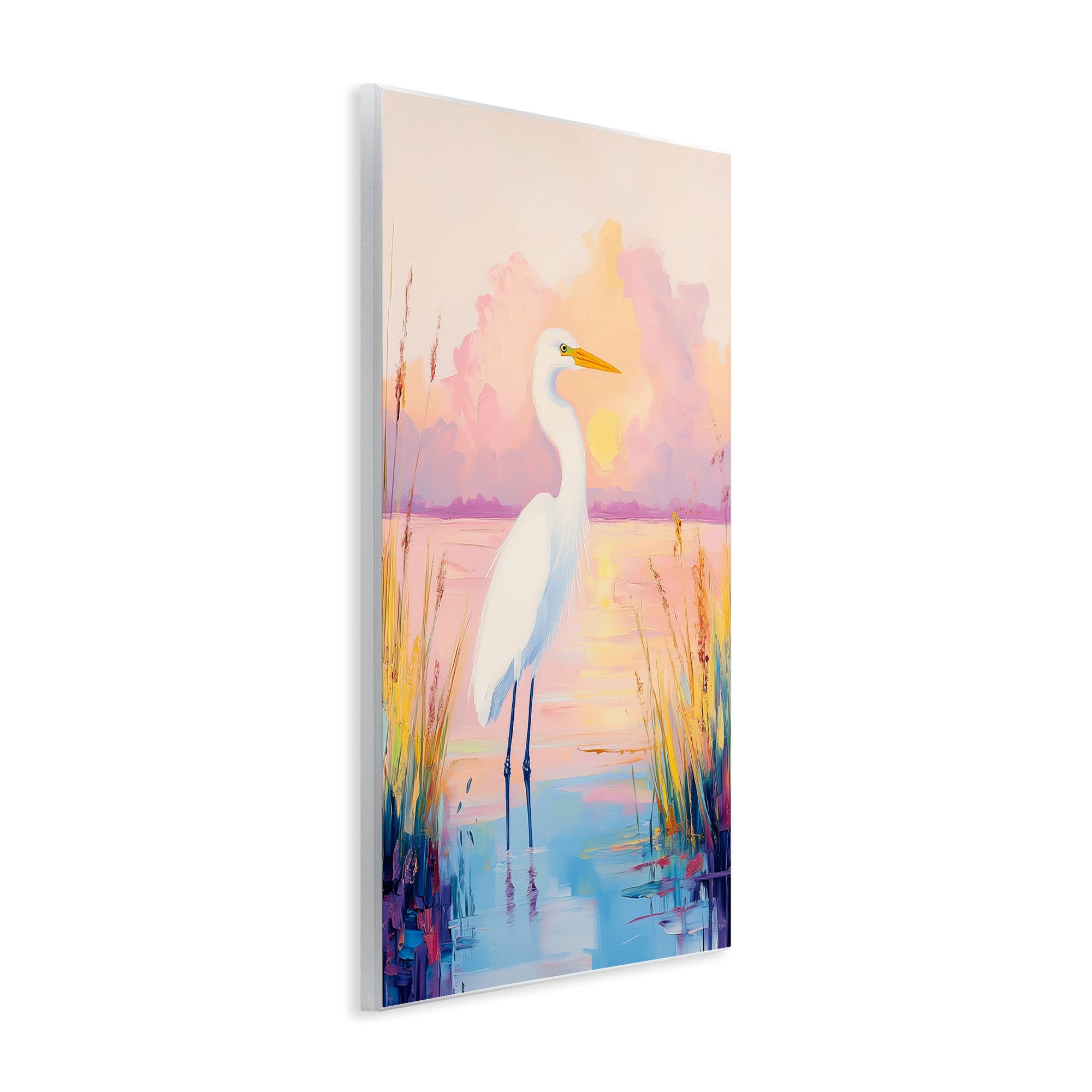 Stupell Industries Egret under Beaming Sunset Wall Plaque Art By ...